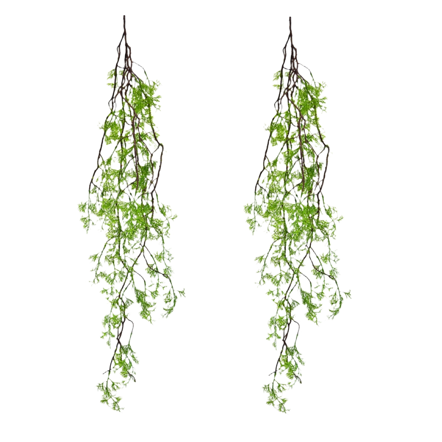 2 Pcs Artificial Greenery Vine Faux Twig Vine Garlands Fake Moss Plants ...