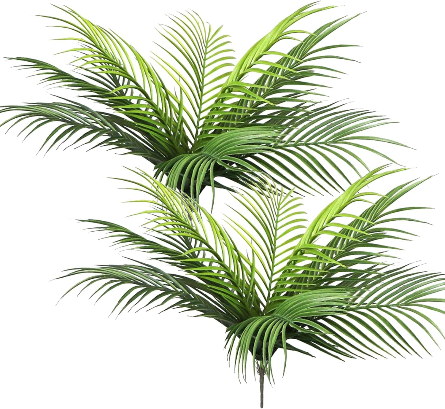 2 Pcs Artificial Palm Leaves Fake Palm Plants Faux Palm Leaf Jungle ...