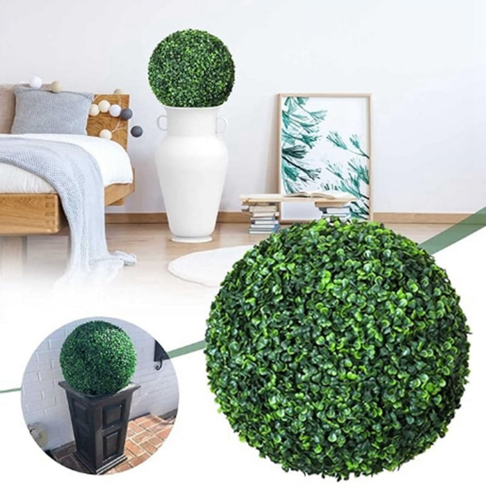 2 Pcs Artificial Plant Topiary Garden Spheres Topiary Plant S - Walmart.com
