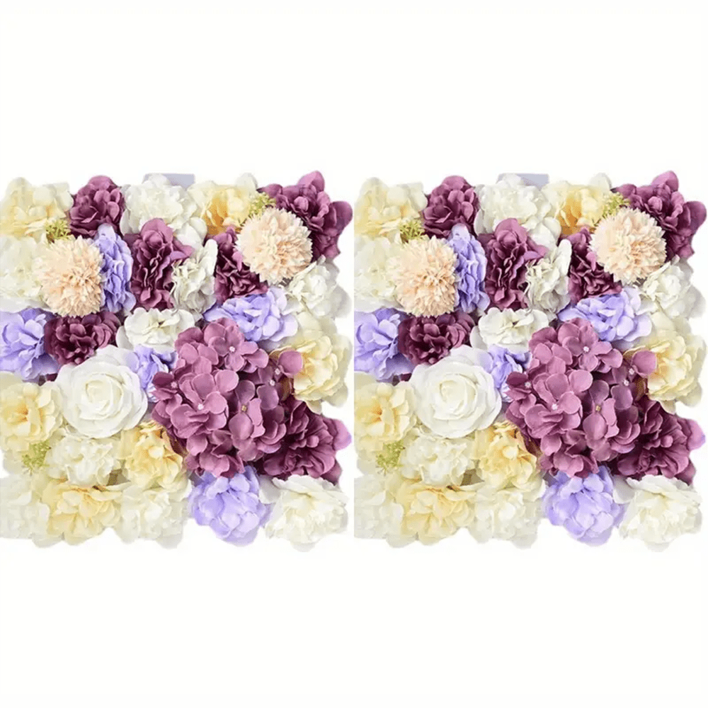 2 Pcs Artificial Wedding Flowers 3D Backdrop Wall Decoration ...