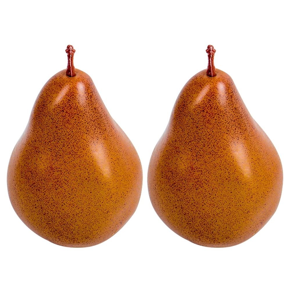 2 Pcs Artificial Yellow Pears Artificial Pear Fruit Model 11.9X7.4X7 ...