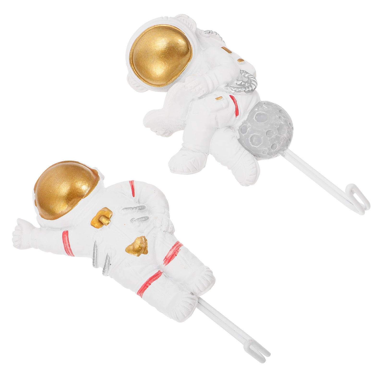 2 Pcs Astronaut Hook up Rocket Towel Racks Wall Mounted Coat Child ...