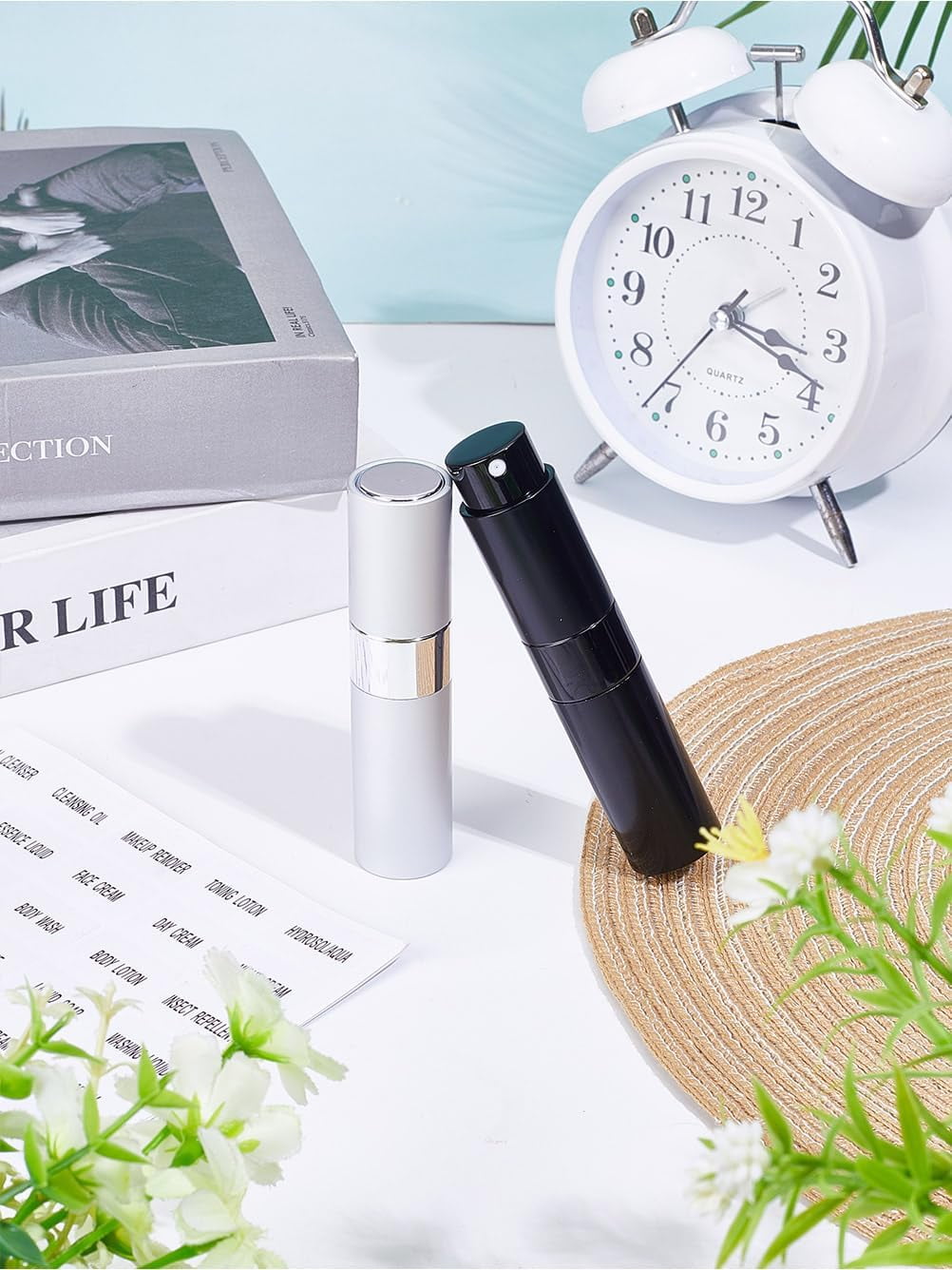 2 Pcs Atomizer Perfume Spray Bottles Refillable Glass Spray Bottles ...