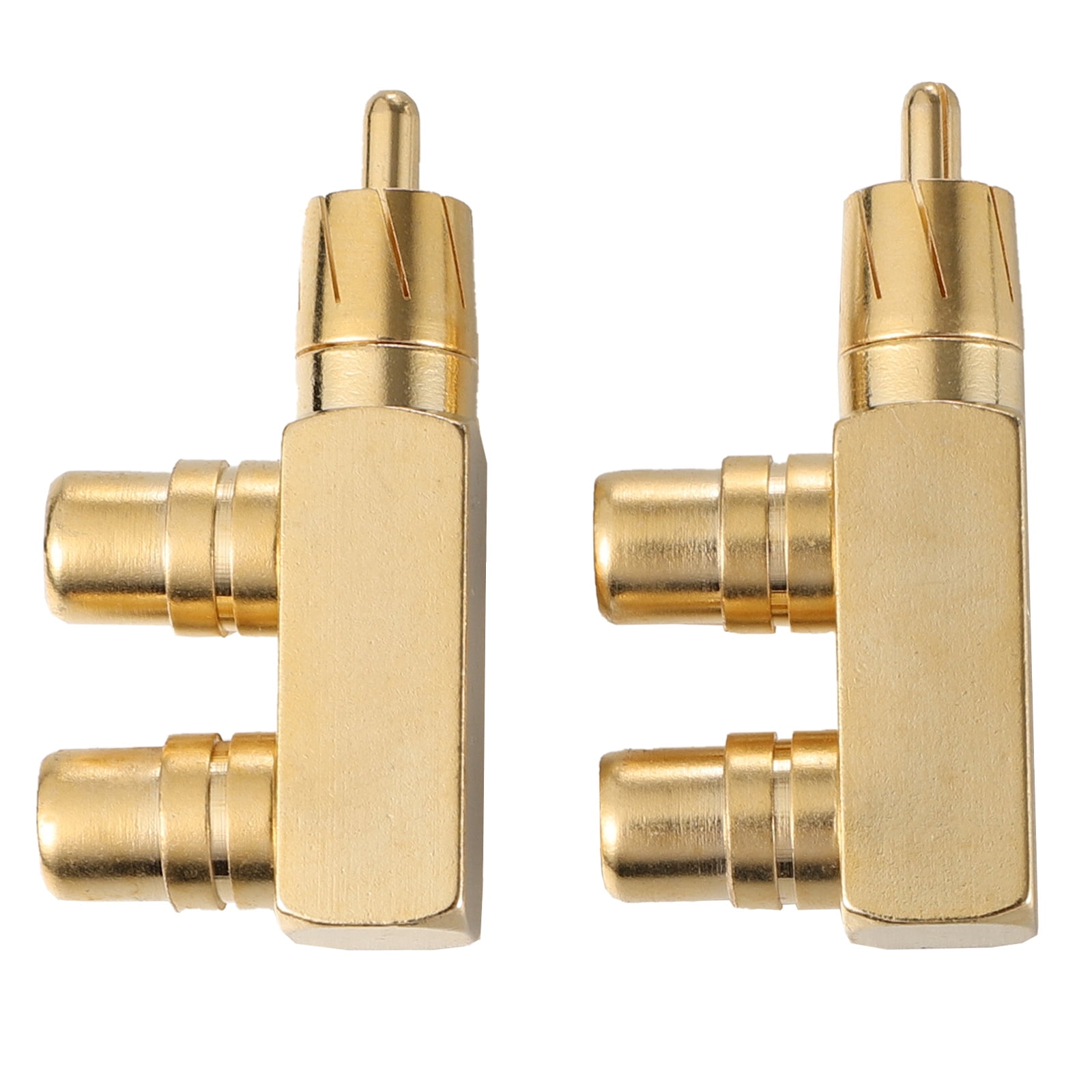 2 Pcs 90 Degree Splitter Plug Audio Adapter RCA Connector - Walmart.com