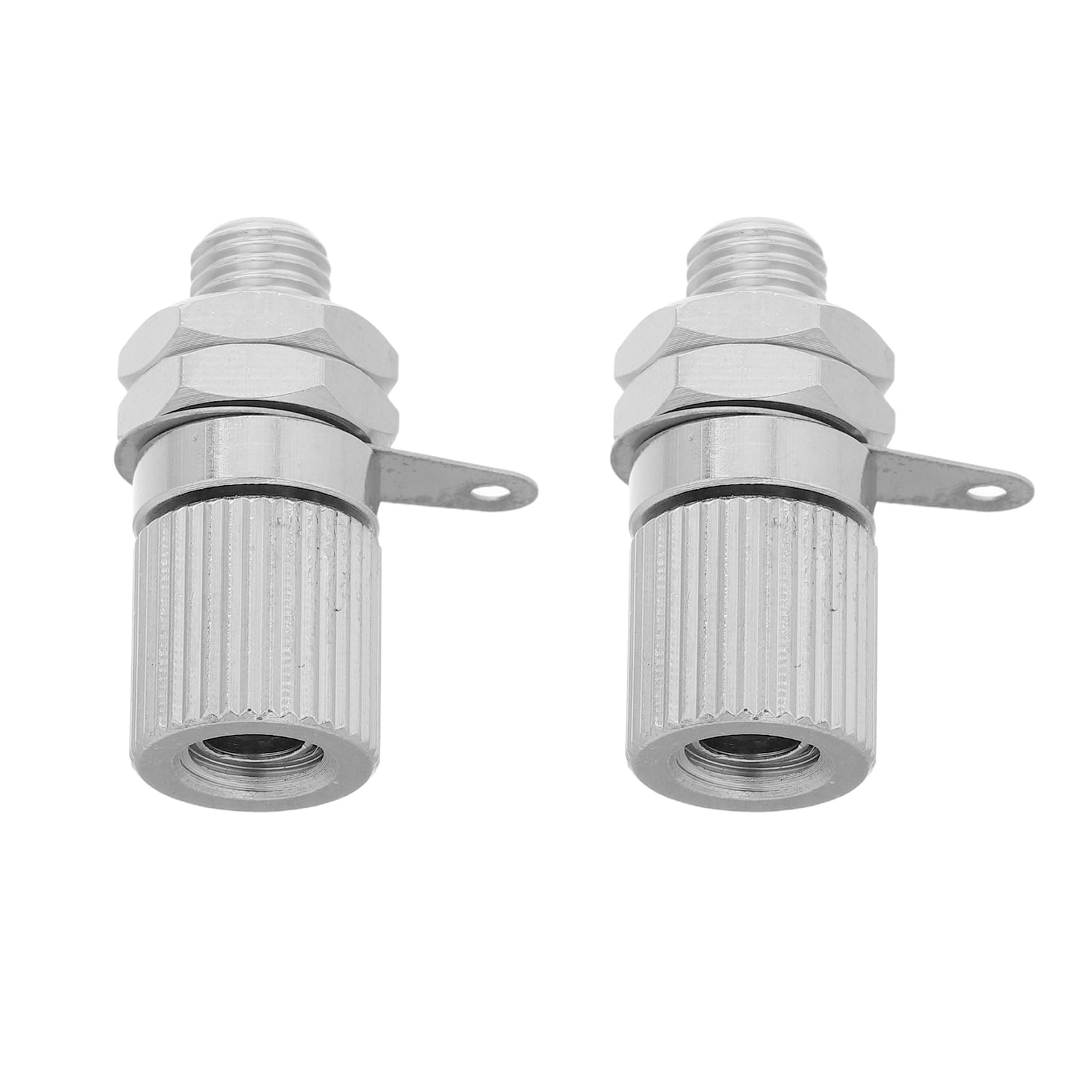 2 Pcs Audio Terminal Grounding Post Connector Adapter License Plate ...