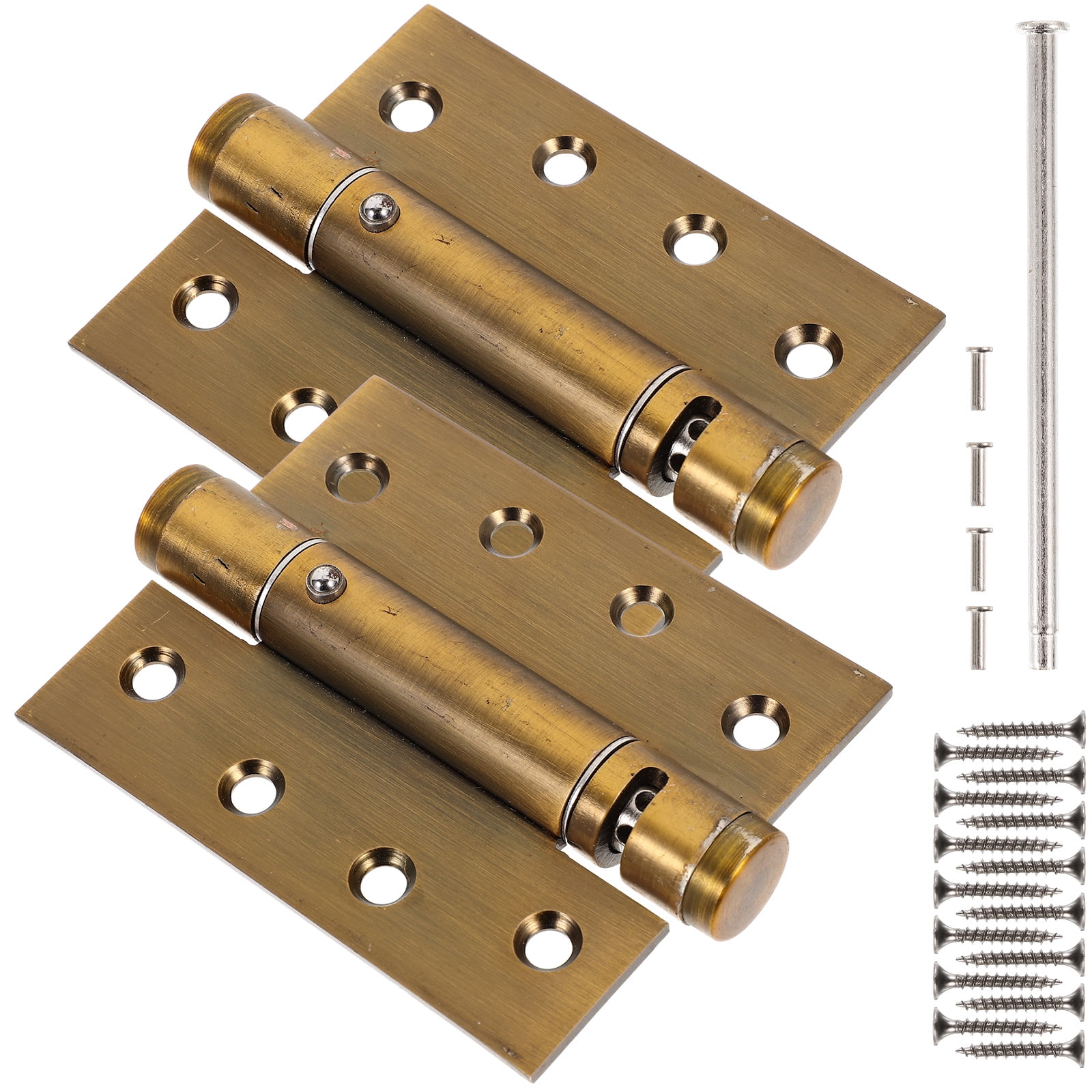 2 Pcs Automatic Door Closer Self Closing Hinges for Doors Spring Loaded ...