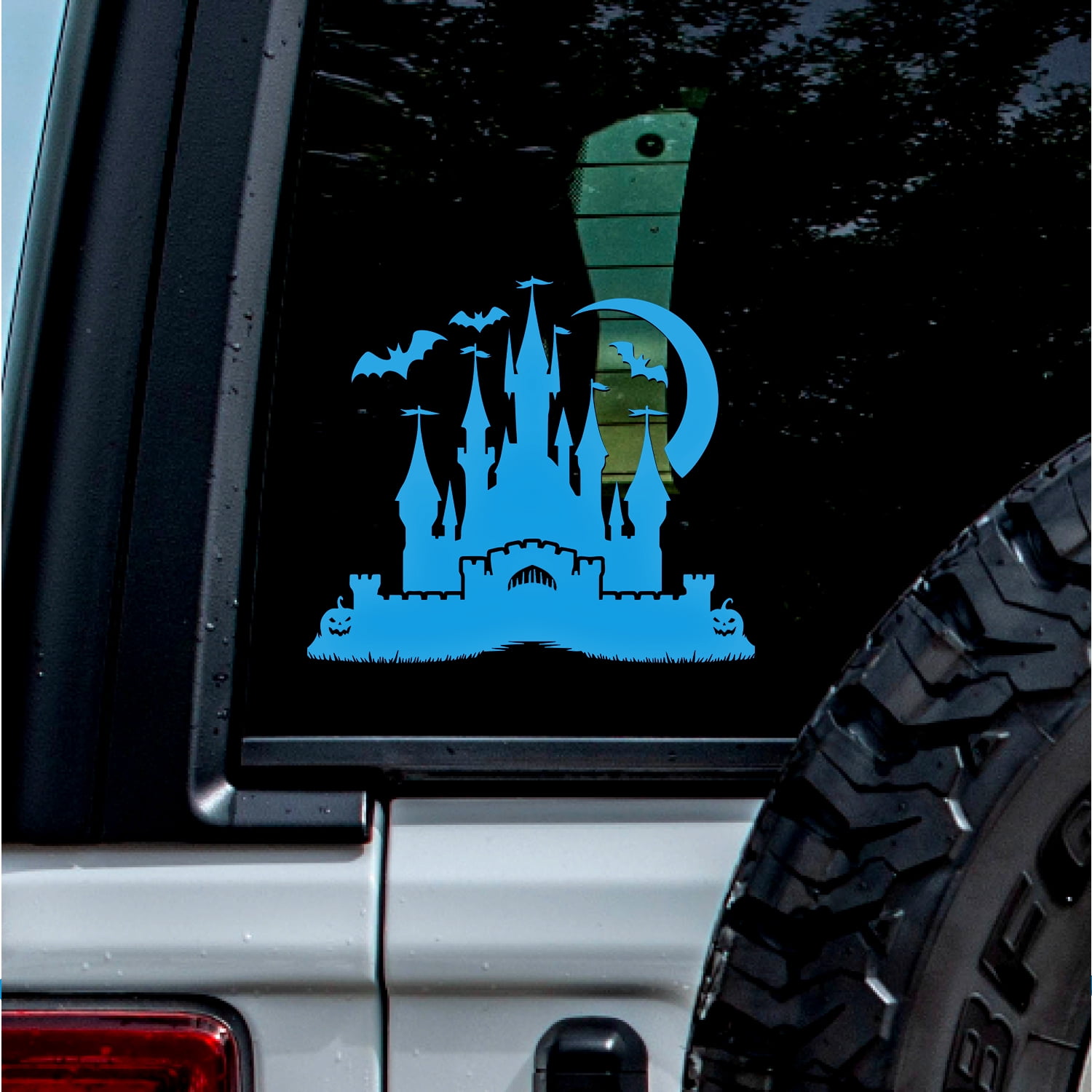 (2 Pcs, Azure Blue, 0.9'' X 0.8'') Transparent Adhesive Decal Sticker ...
