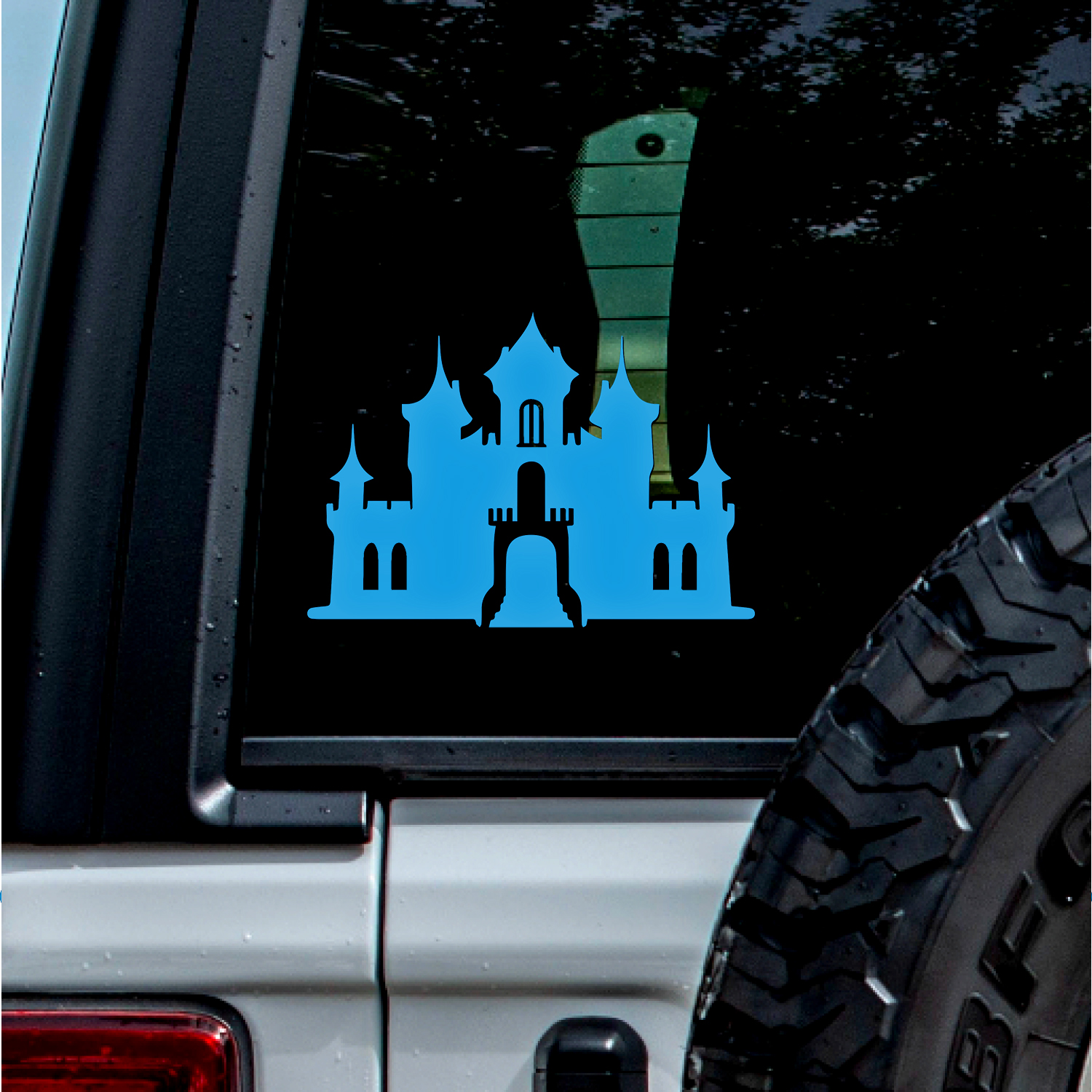 (2 Pcs, Azure Blue, 11.4'' X 8'') Transparent Adhesive Decal Sticker Of ...