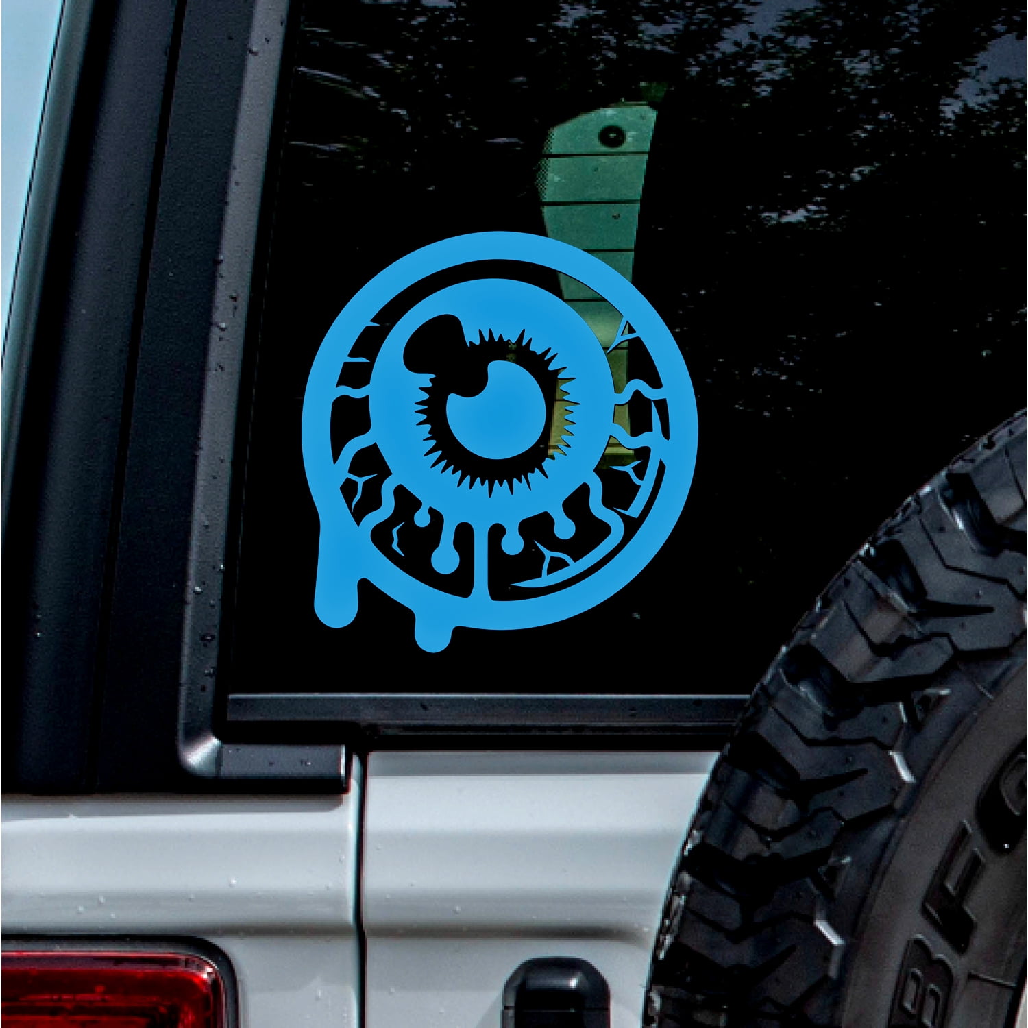 (2 Pcs, Azure Blue, 11'' X 11.7'') Transparent Adhesive Decal Sticker ...