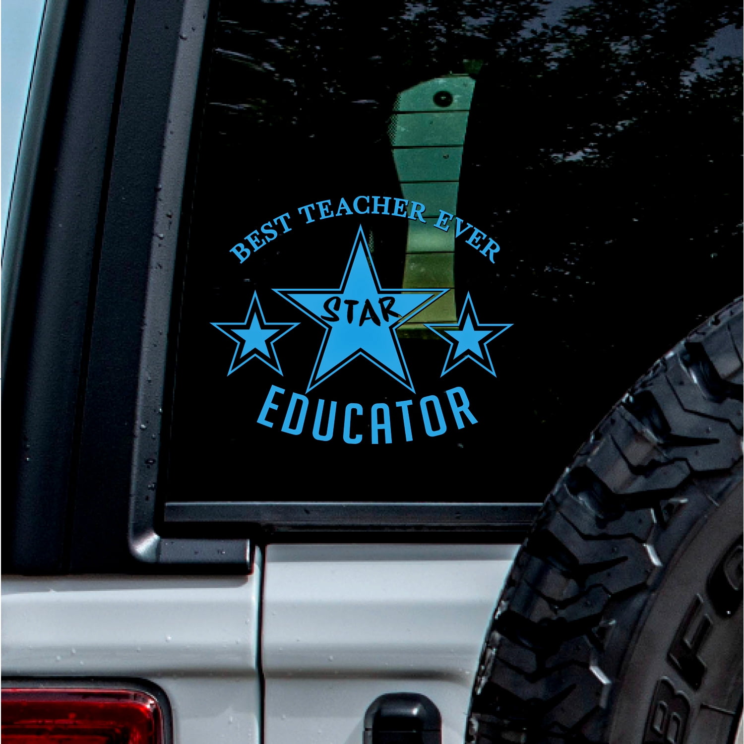 (2 Pcs, Azure Blue, 13.5'' X 11'') Transparent Adhesive Decal Sticker ...