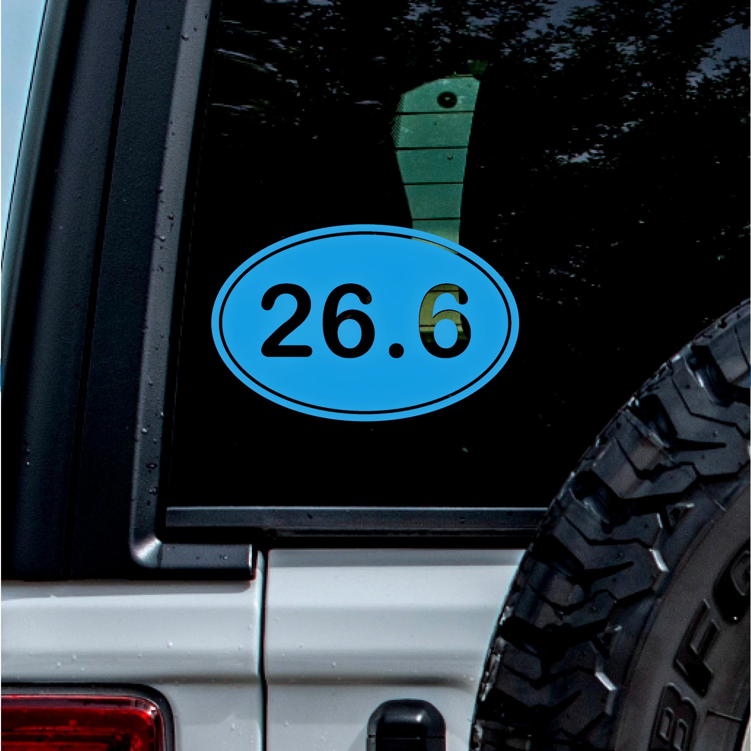 (2 Pcs, Azure Blue, 14'' X 9'') Transparent Adhesive Decal Sticker Of ...