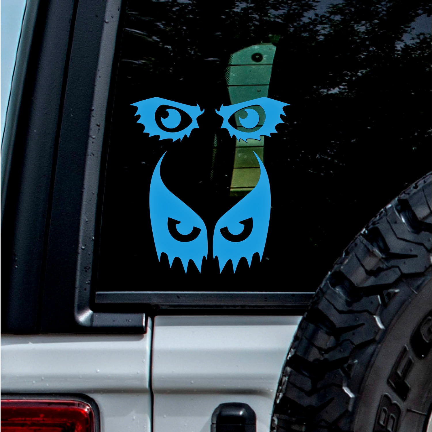 (2 Pcs, Azure Blue, 2.8'' X 3.1'') Transparent Adhesive Decal Sticker ...