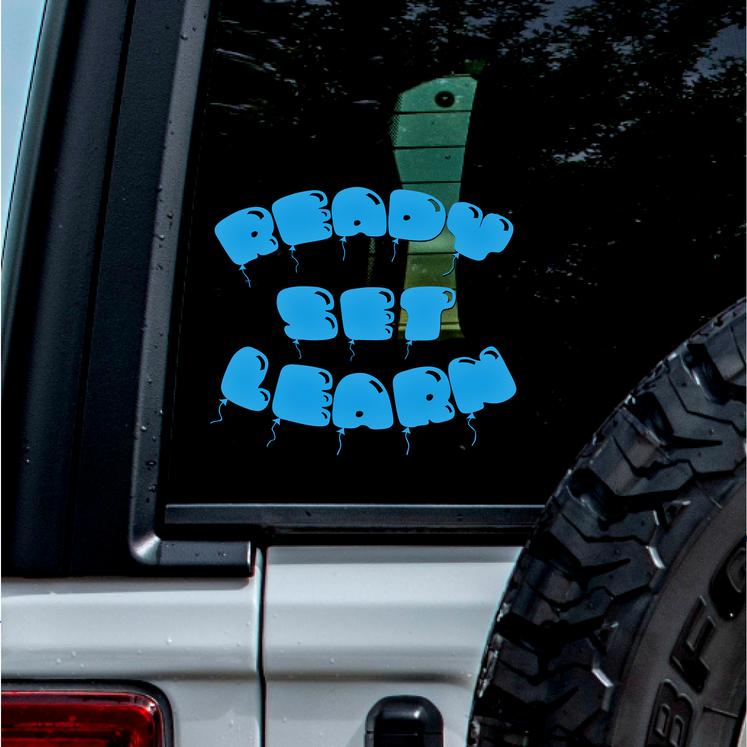 (2 Pcs, Azure Blue, 3.2'' X 2.8'') Transparent Adhesive Decal Sticker ...