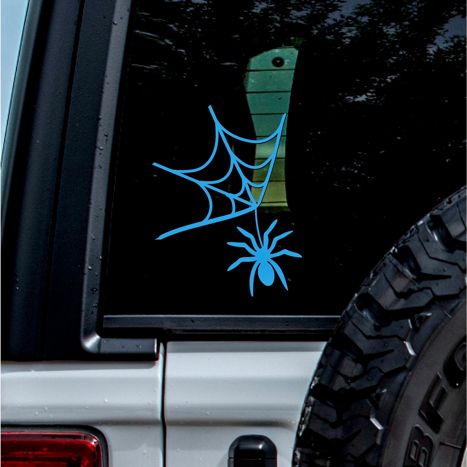 (2 Pcs, Azure Blue, 3.8'' X 4.8'') Transparent Adhesive Decal Sticker ...