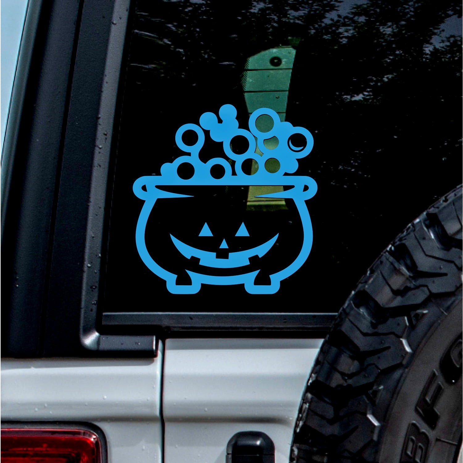 (2 Pcs, Azure Blue, 4.8'' X 4.9'') Transparent Adhesive Decal Sticker ...