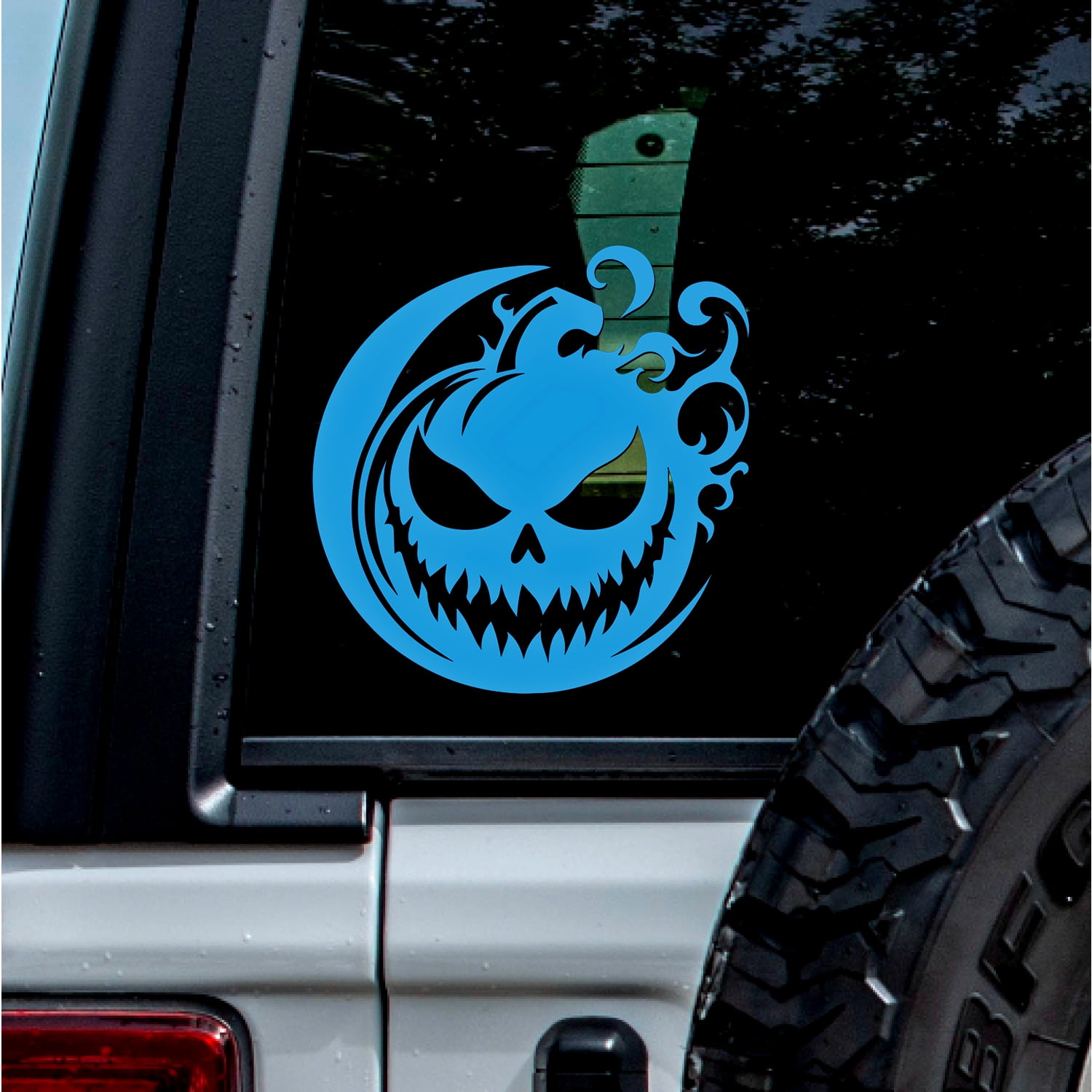 (2 Pcs, Azure Blue, 4.8'' X 4.9'') Transparent Adhesive Decal Sticker ...