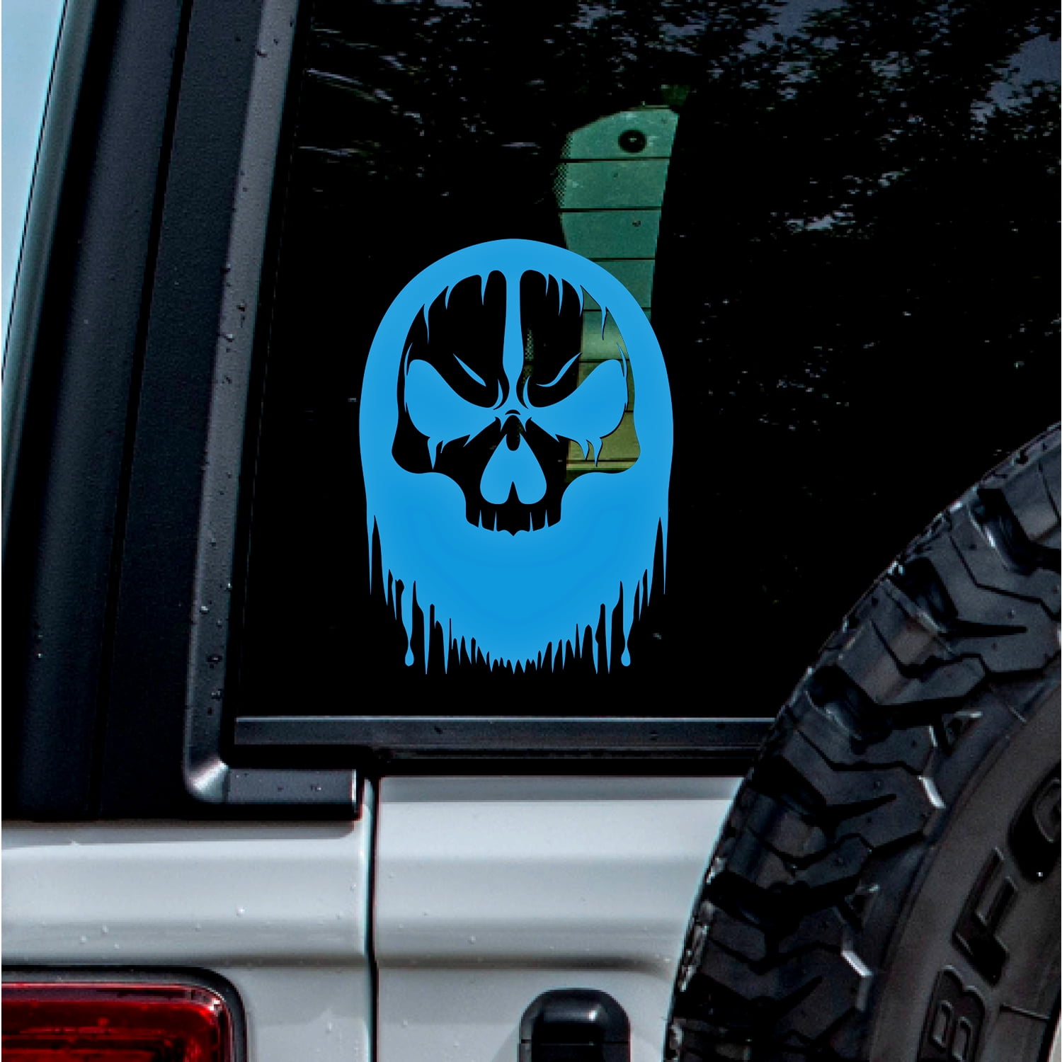 (2 Pcs, Azure Blue, 4.8'' X 6.6'') Transparent Adhesive Decal Sticker ...