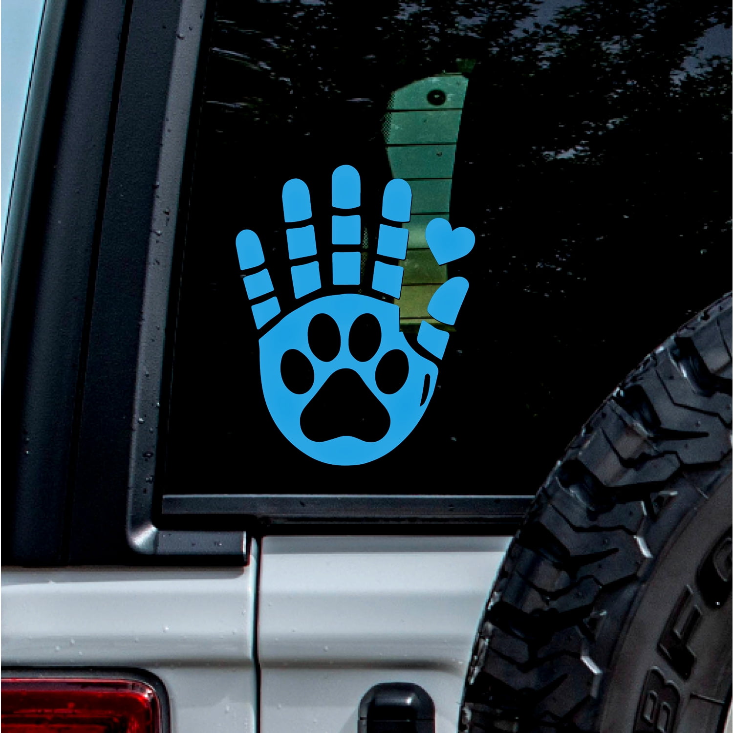 (2 Pcs, Azure Blue, 4.8'' X 6'') Transparent Adhesive Decal Sticker Of ...