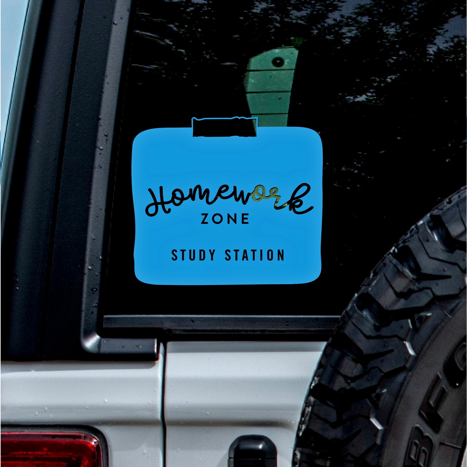 (2 Pcs, Azure Blue, 5.5'' X 4.8'') Transparent Adhesive Decal Sticker ...