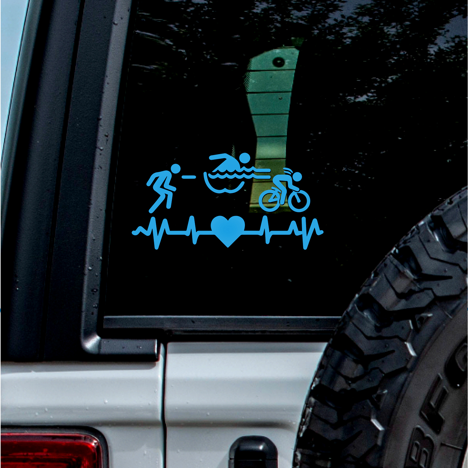 (2 Pcs, Azure Blue, 5.8'' X 2.9'') Transparent Adhesive Decal Sticker ...