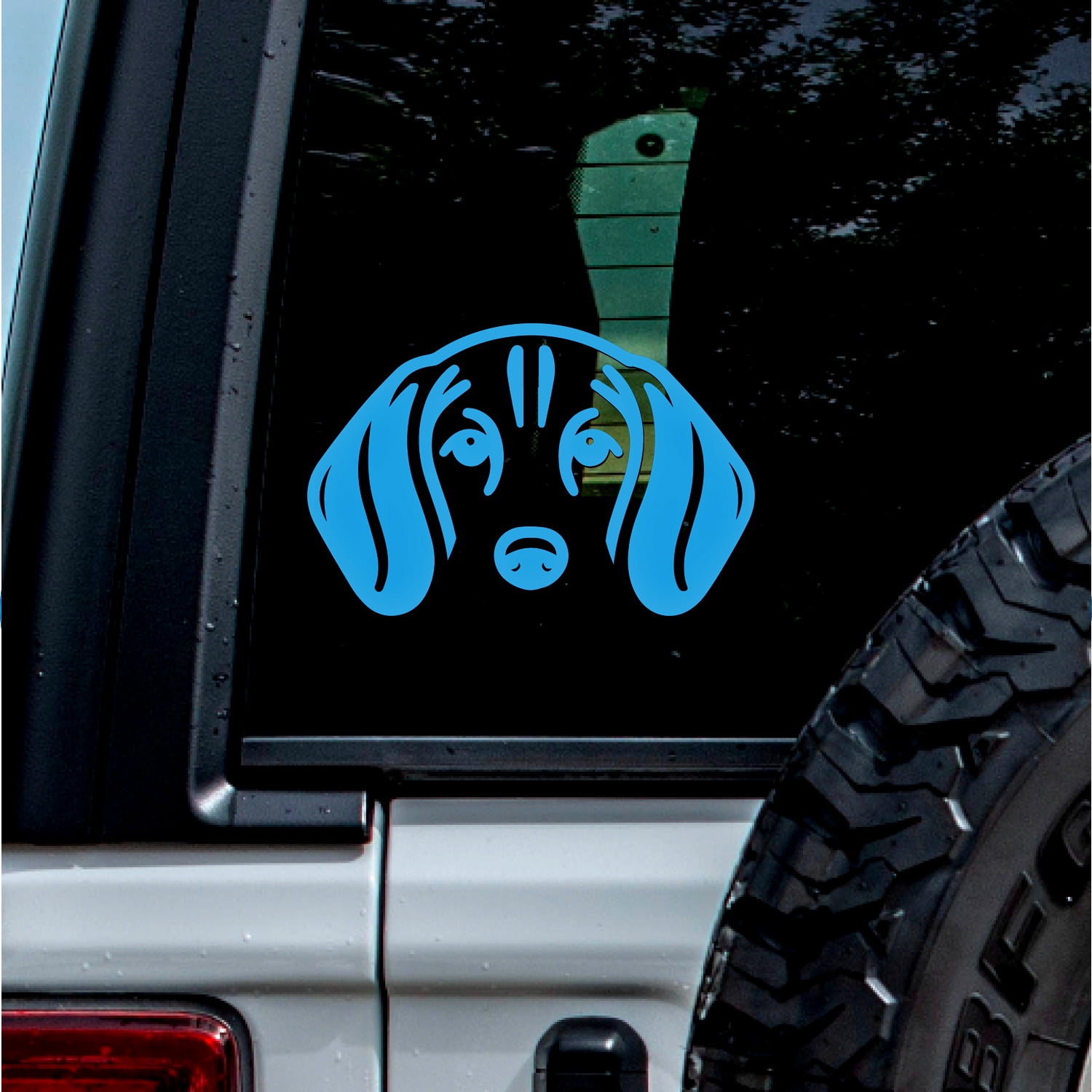 (2 Pcs, Azure Blue, 6.9'' X 4.8'') Transparent Adhesive Decal Sticker ...