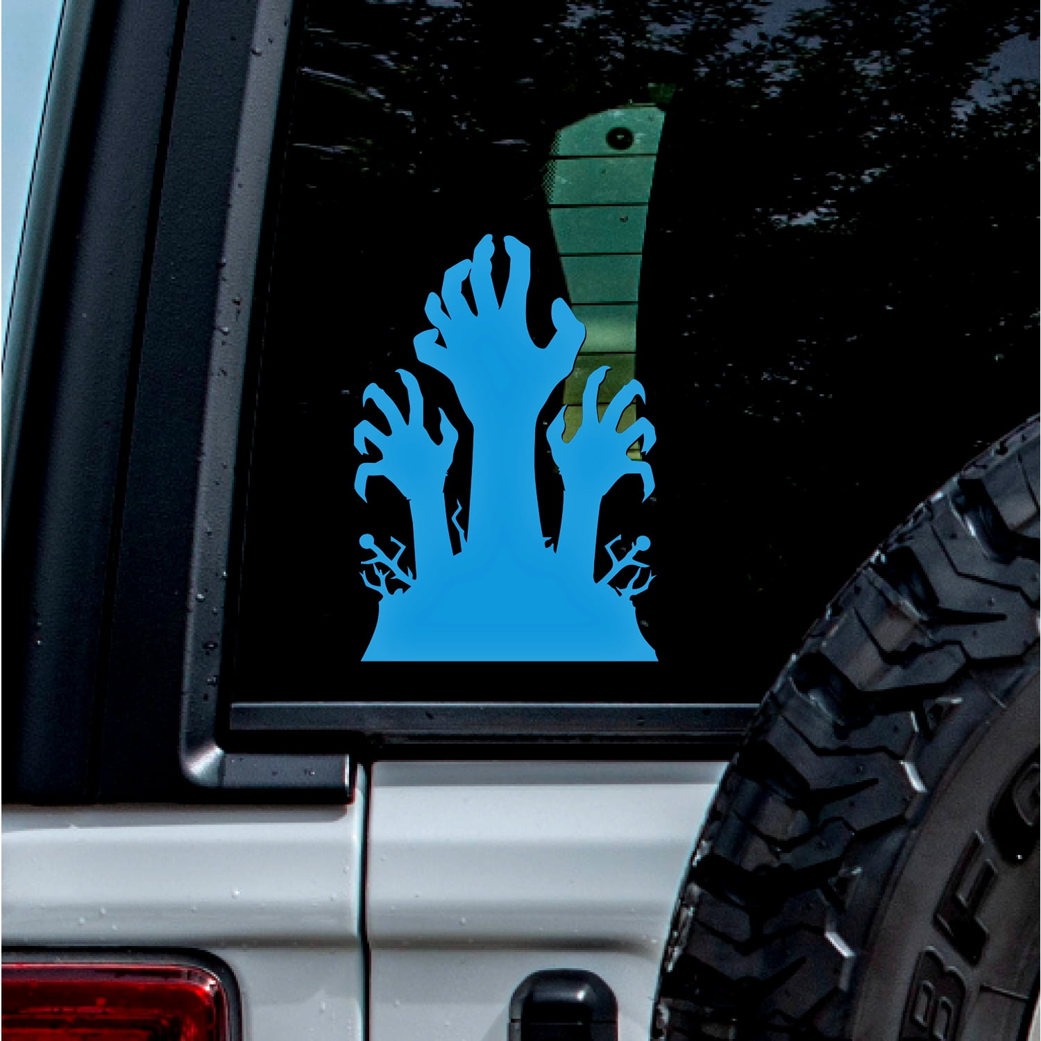 (2 Pcs, Azure Blue, 7'' X 9.8'') Transparent Adhesive Decal Sticker Of ...
