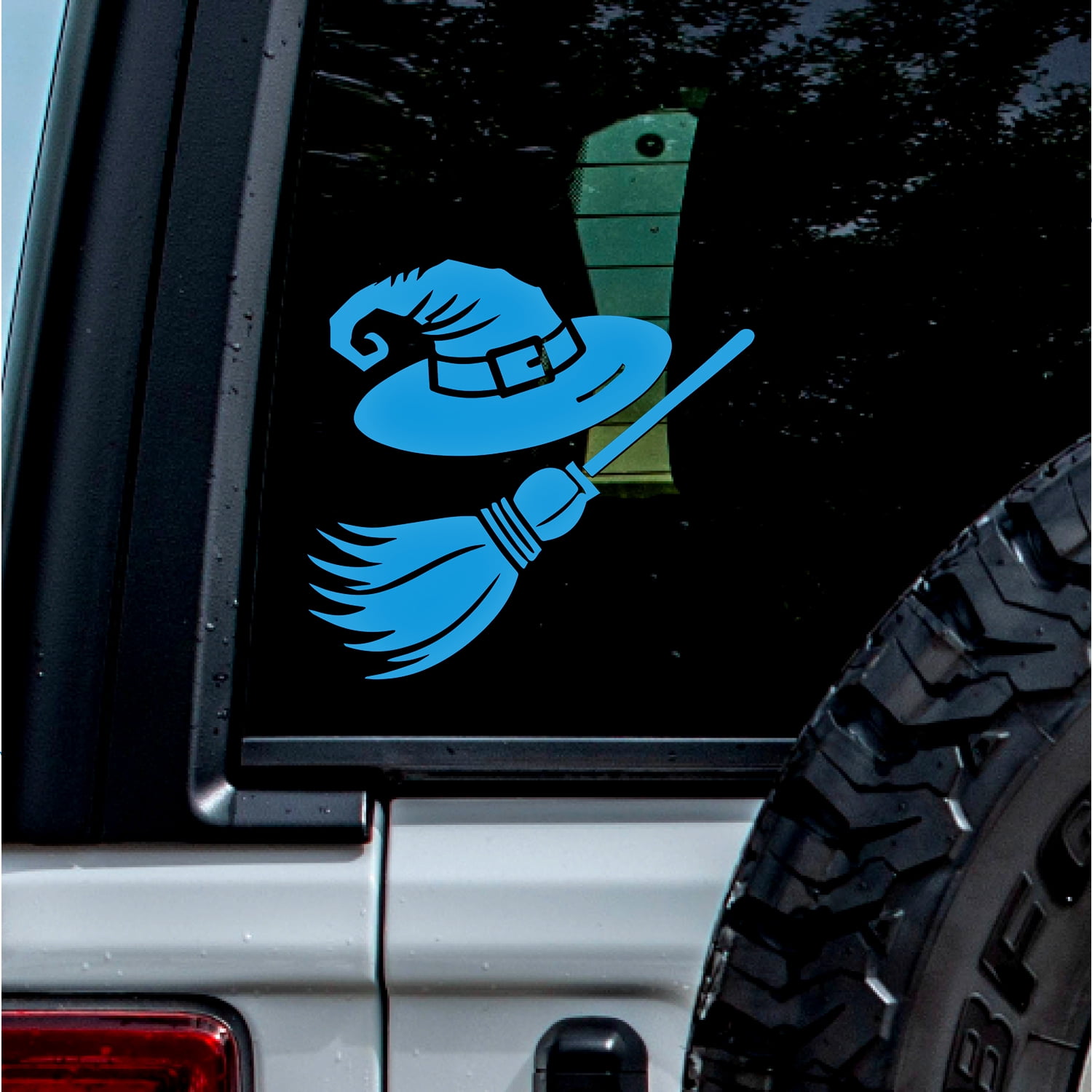 (2 Pcs, Azure Blue, 8.5'' X 8'') Transparent Adhesive Decal Sticker Of ...