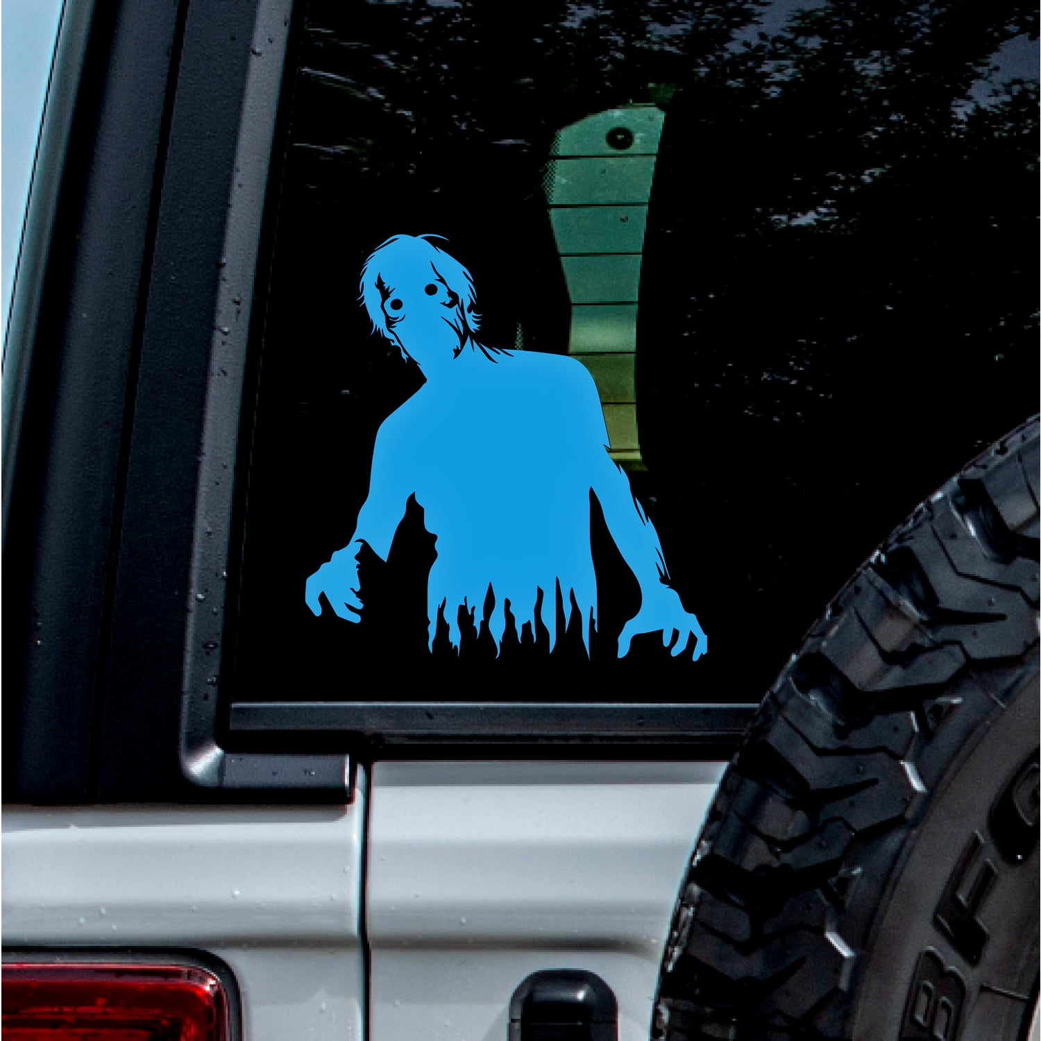 (2 Pcs, Azure Blue, 8'' X 8.5'') Transparent Adhesive Decal Sticker Of ...