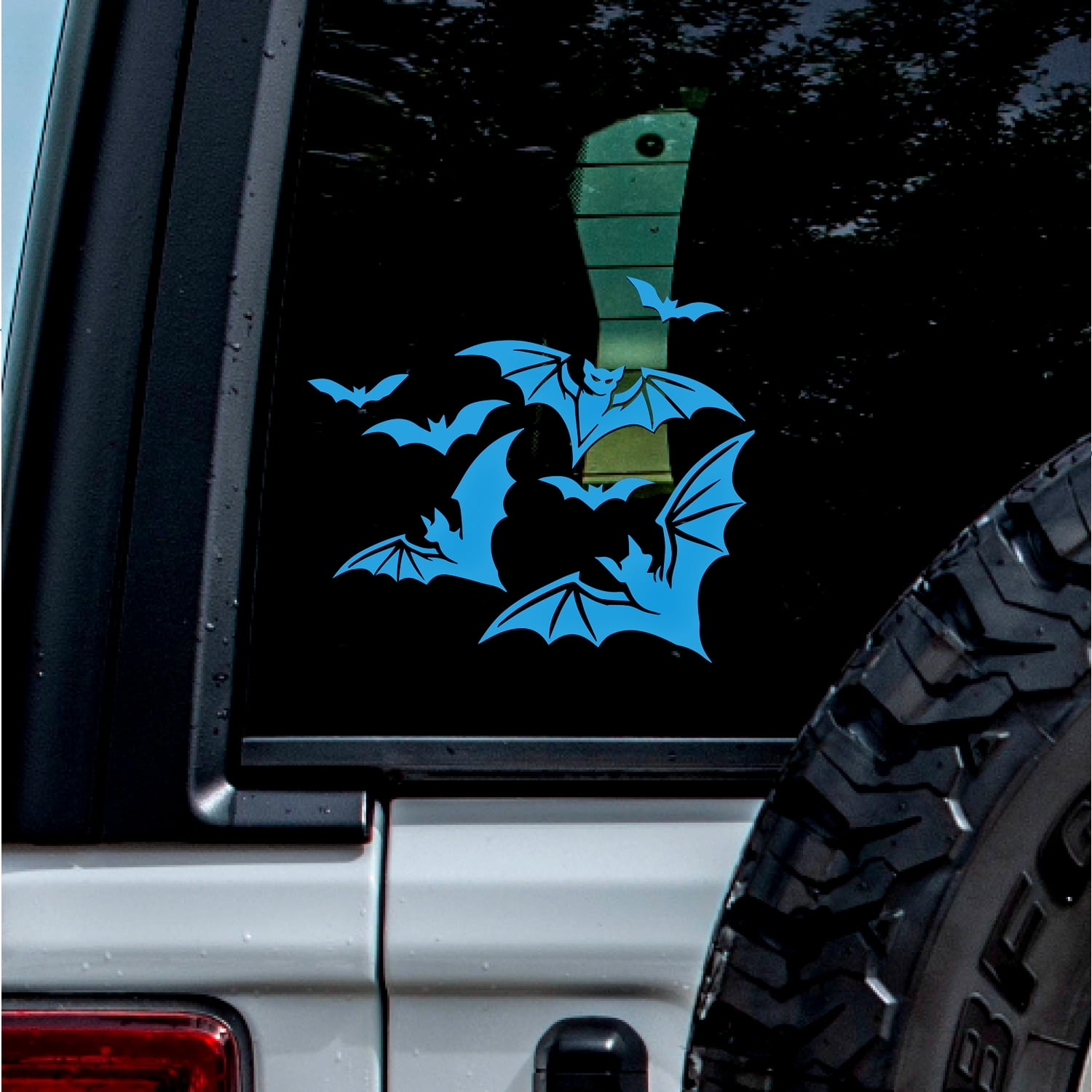 (2 Pcs, Azure Blue, 9.3'' X 8'') Transparent Adhesive Decal Sticker Of ...