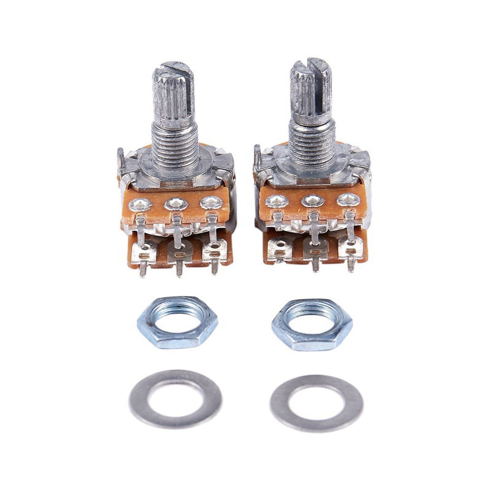 2 Pcs B50K 50K Ohm 6 Terminals Dual Linear Rotary Taper Potentiometers ...