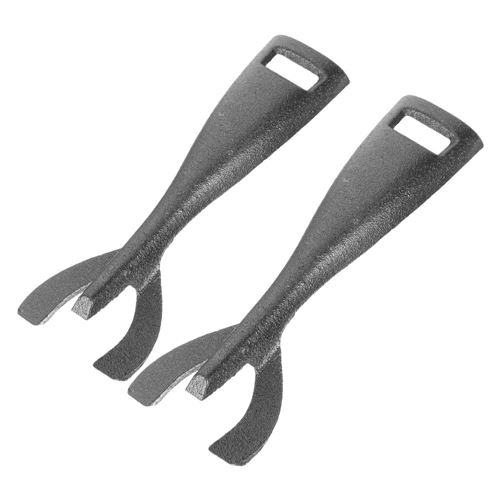 2 Pcs BBQ Tongs Forks Grill Tools Roasting Holder Hot Dish Tongs ...
