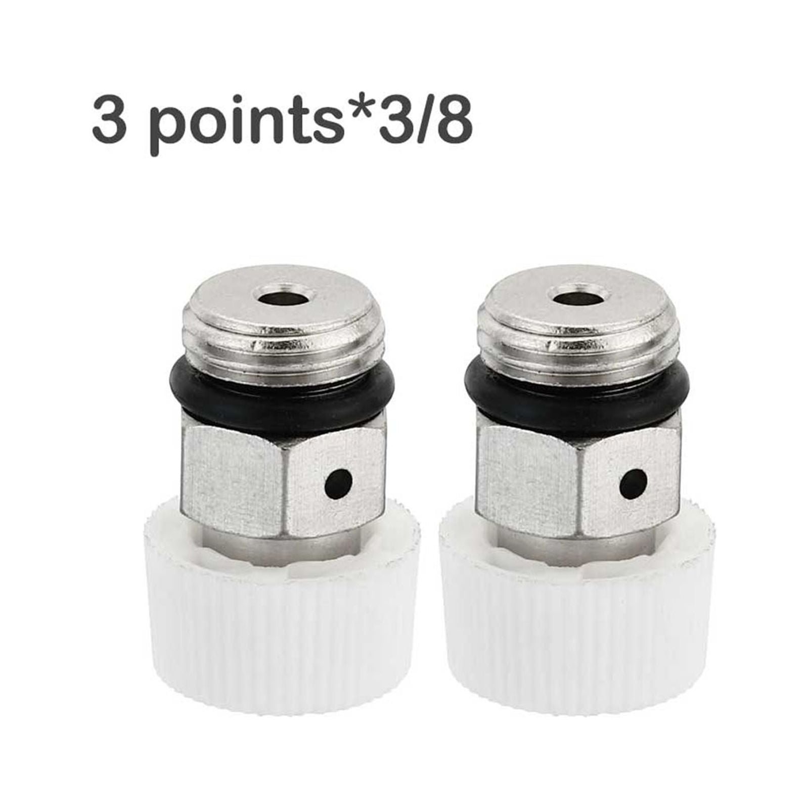 2 Pcs BSP Male Thread Nickel Plated Brass Manual Radiator Air Vent Plug ...