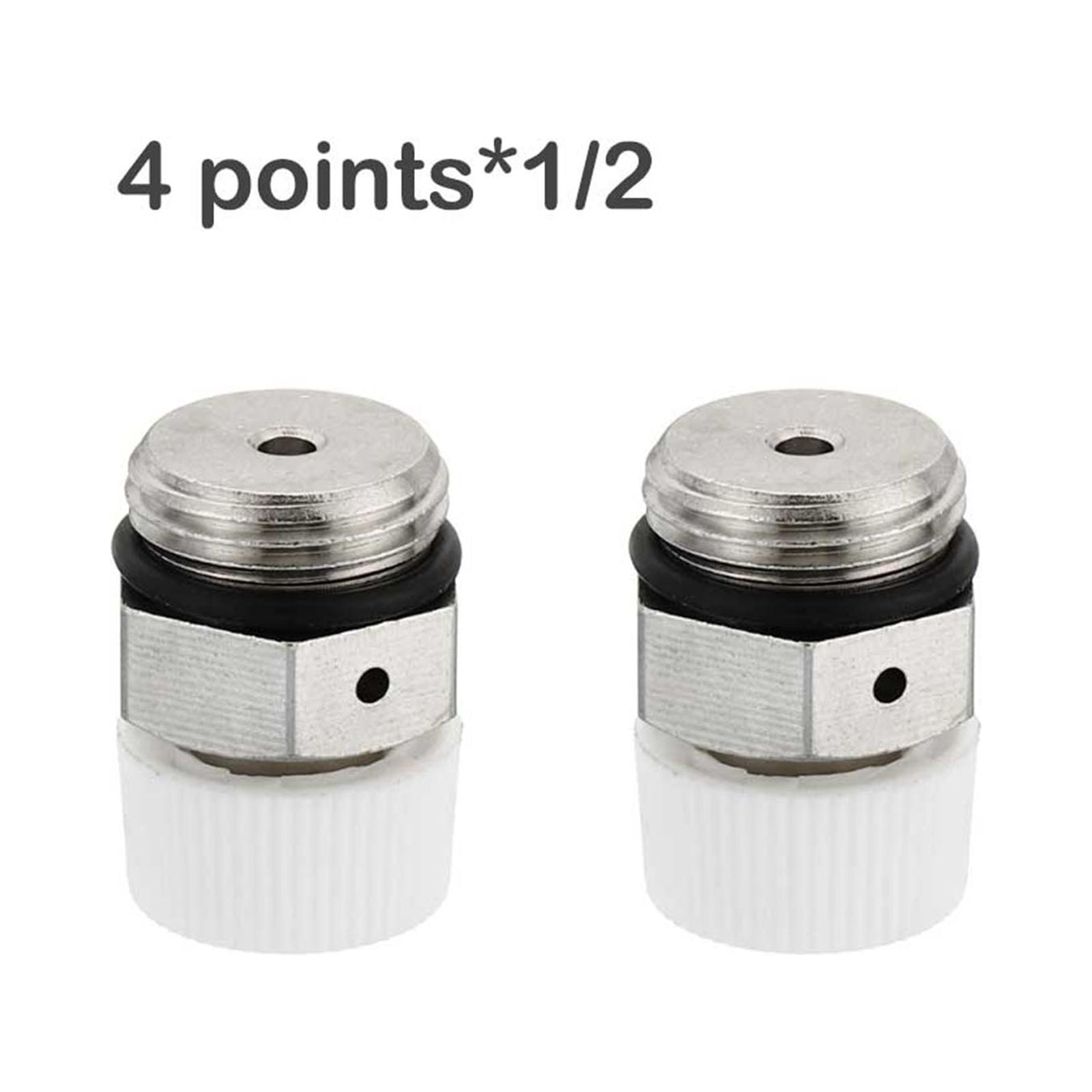 2 Pcs BSP Male Thread Nickel Plated Brass Manual Radiator Air Vent Plug ...