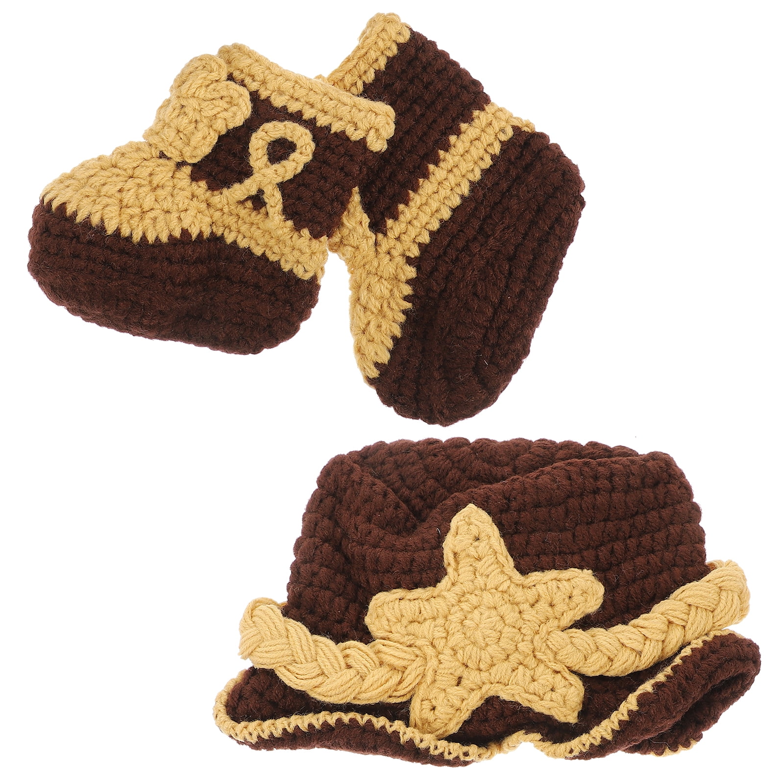 2 Pcs Baby Photo Props Hat 0 3 Months Girl Outfits Newborn Coffee ...