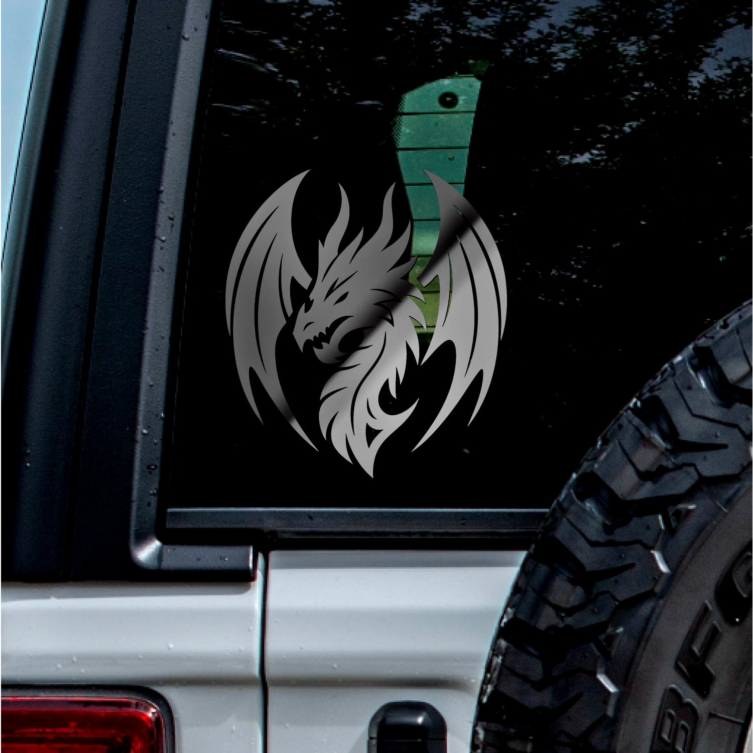 2 Pcs - No Background - Waterproof Car Sticker Decal of Dragon Head ...