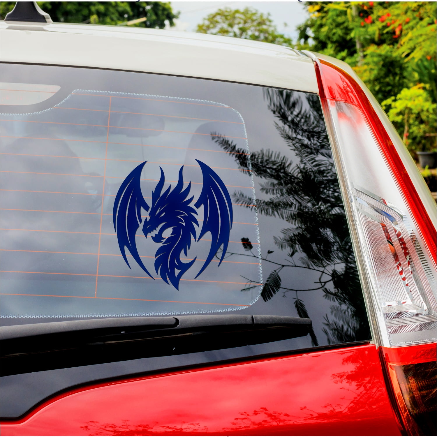 2 Pcs - No Background - Waterproof Car Sticker Decal of Dragon Head ...