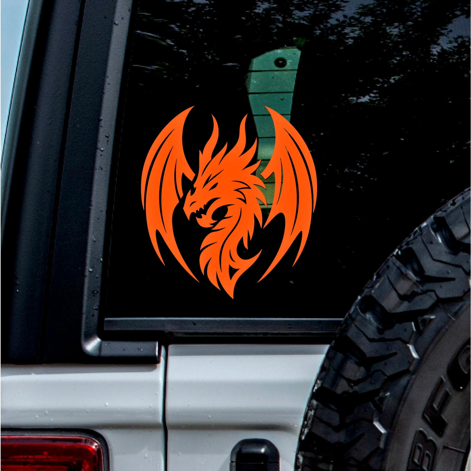 2 Pcs - No Background - Waterproof Car Sticker Decal of Dragon Head ...
