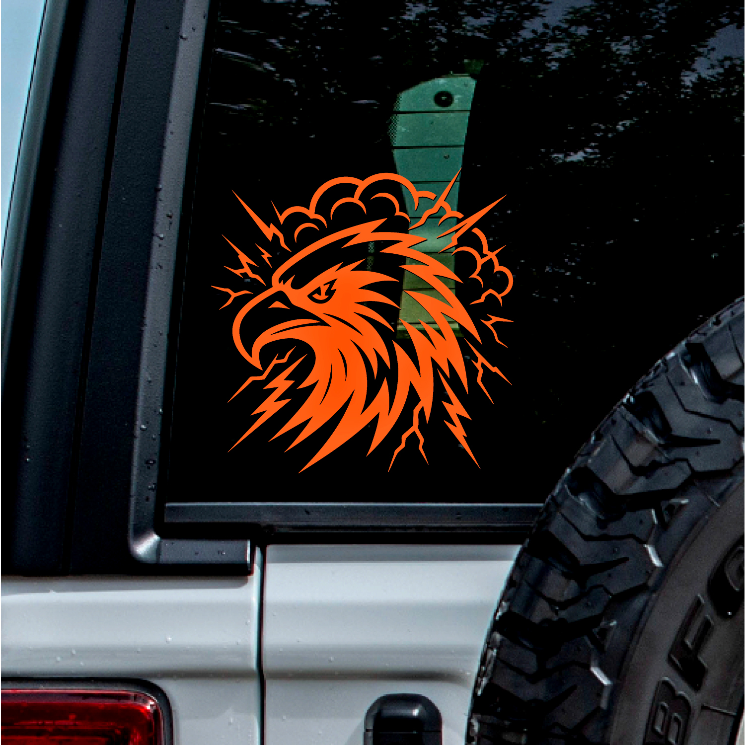2 Pcs - No Background - Waterproof Car Sticker Decal of Eagle Head ...
