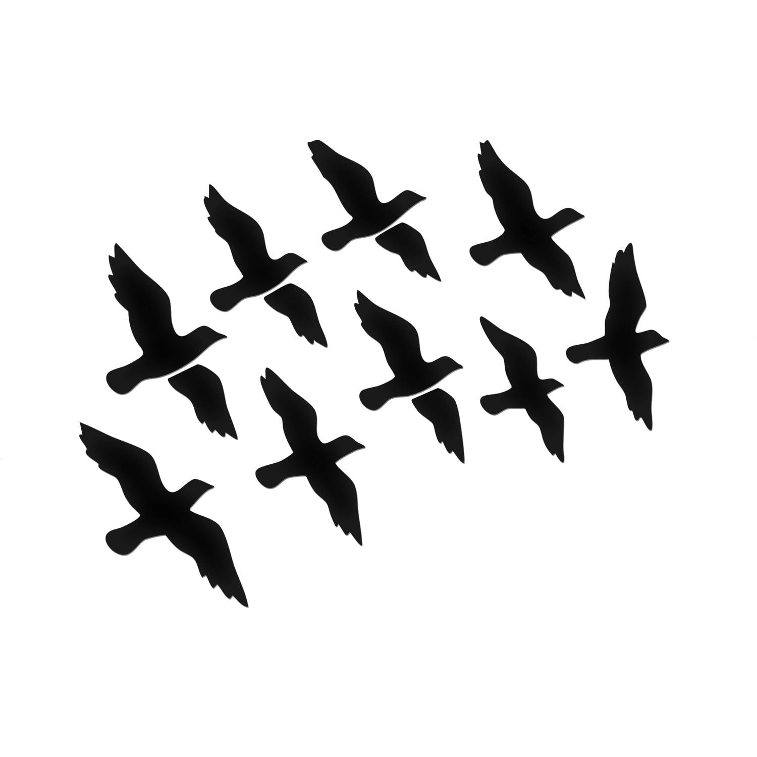 2 Pcs - No Background - Waterproof Car Sticker Decal of Flock Birds ...