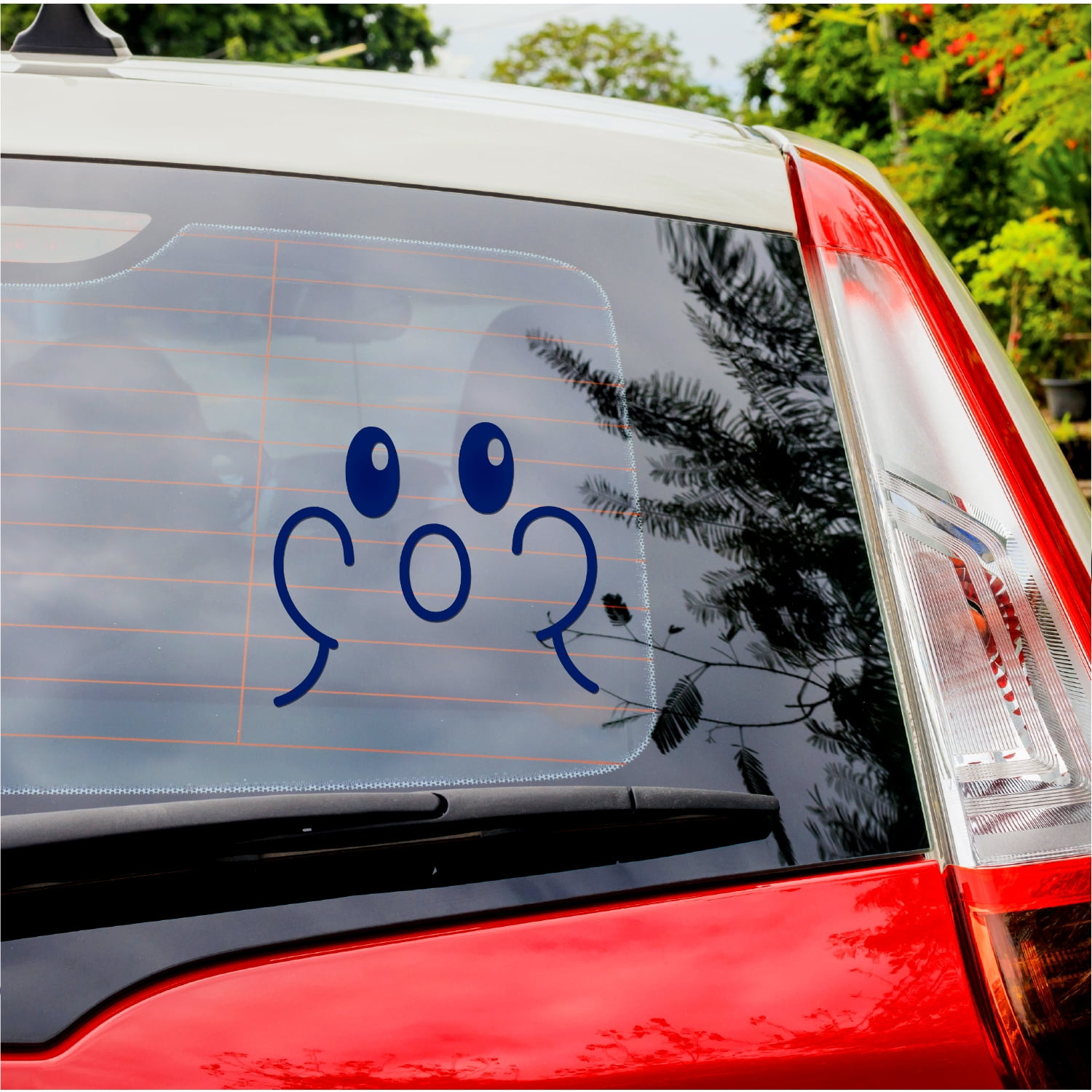 2 Pcs - No Background - Waterproof Car Sticker Decal of Ghost Smile ...