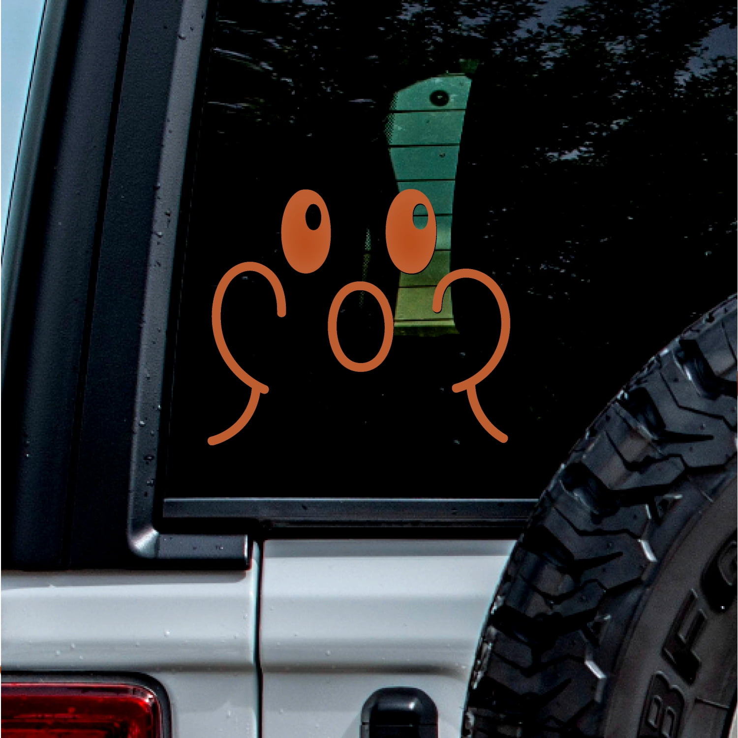 2 Pcs - No Background - Waterproof Car Sticker Decal of Ghost Smile ...