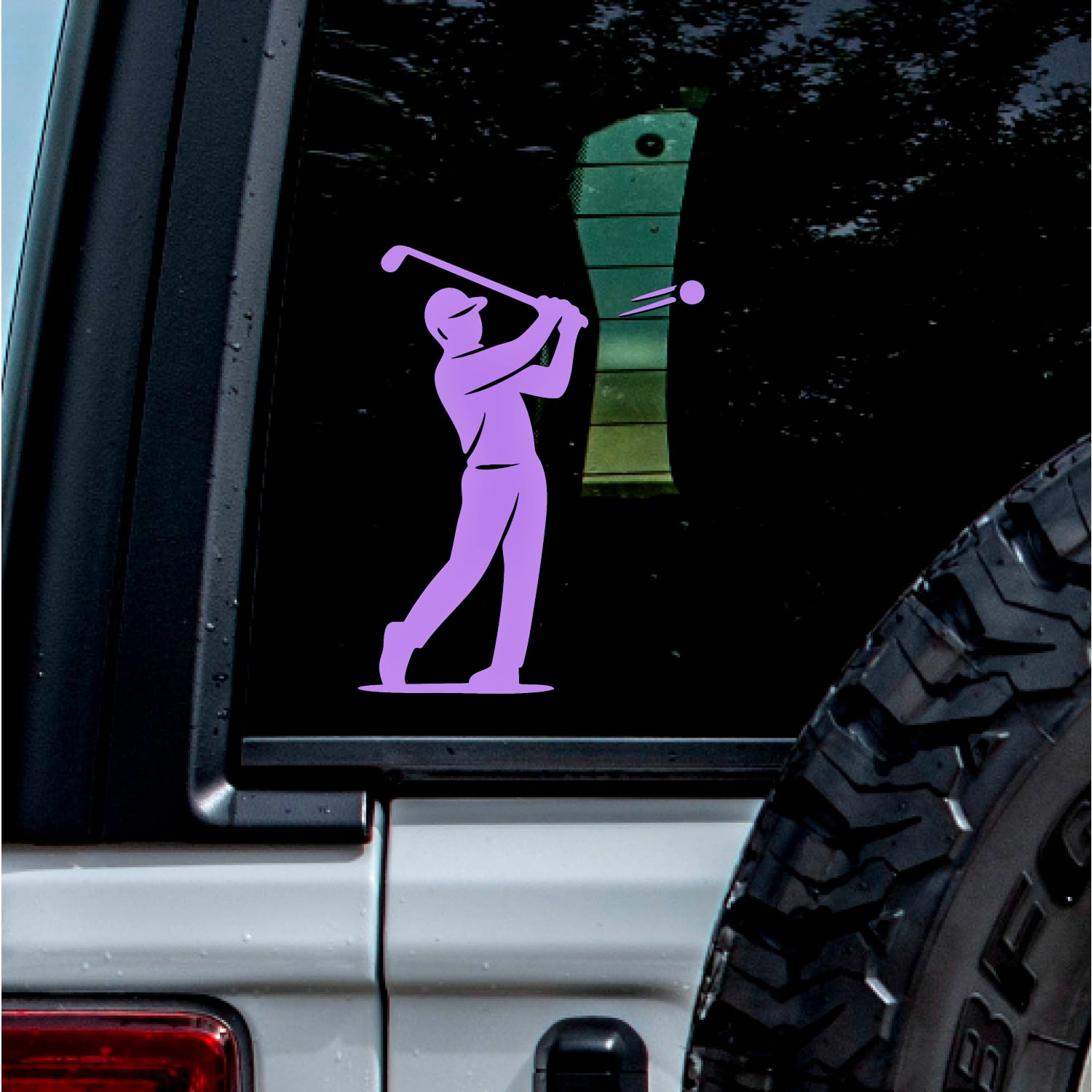 2 Pcs - No Background - Waterproof Car Sticker Decal of Golf Man ...
