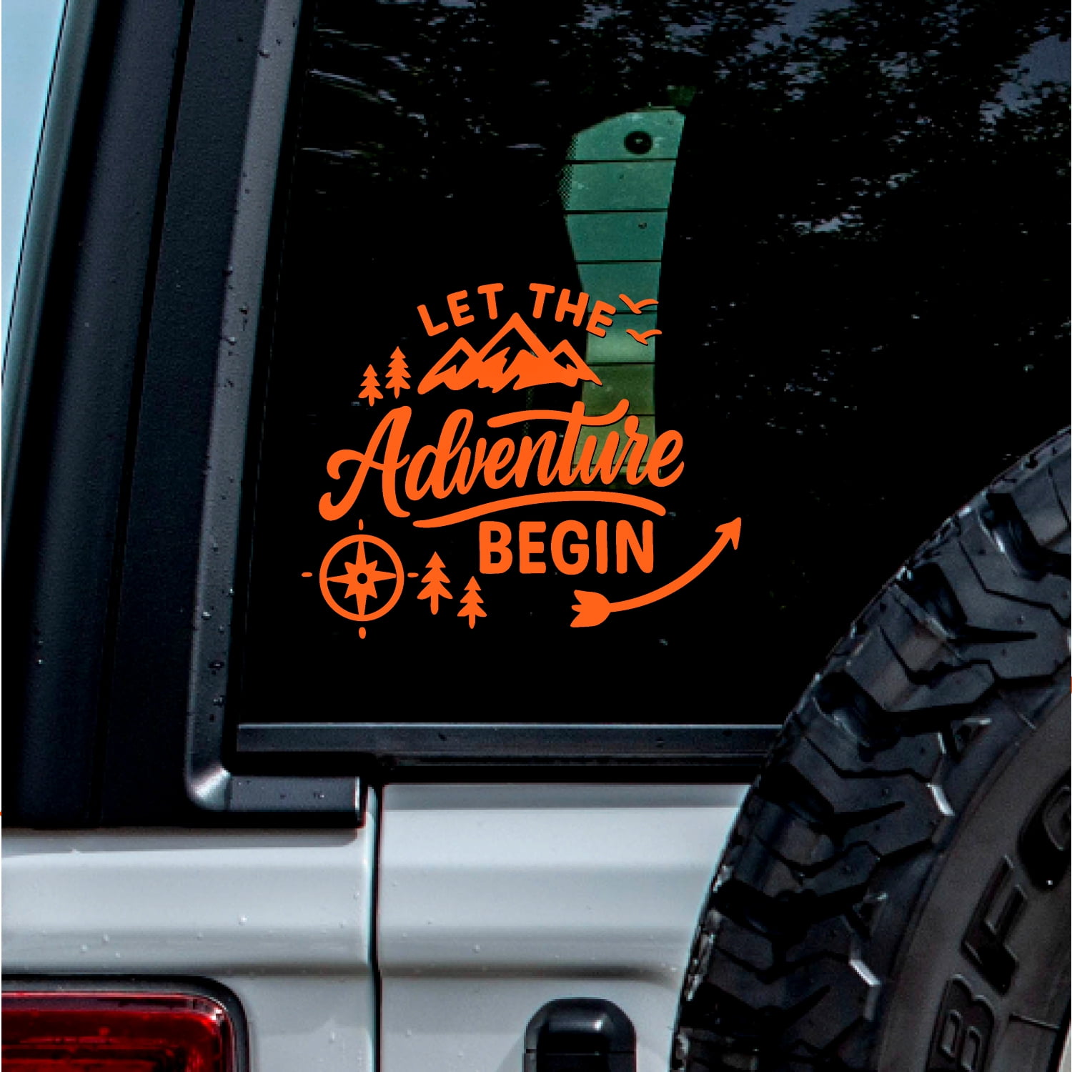 2 Pcs - No Background - Waterproof Car Sticker Decal of Let Adventure ...