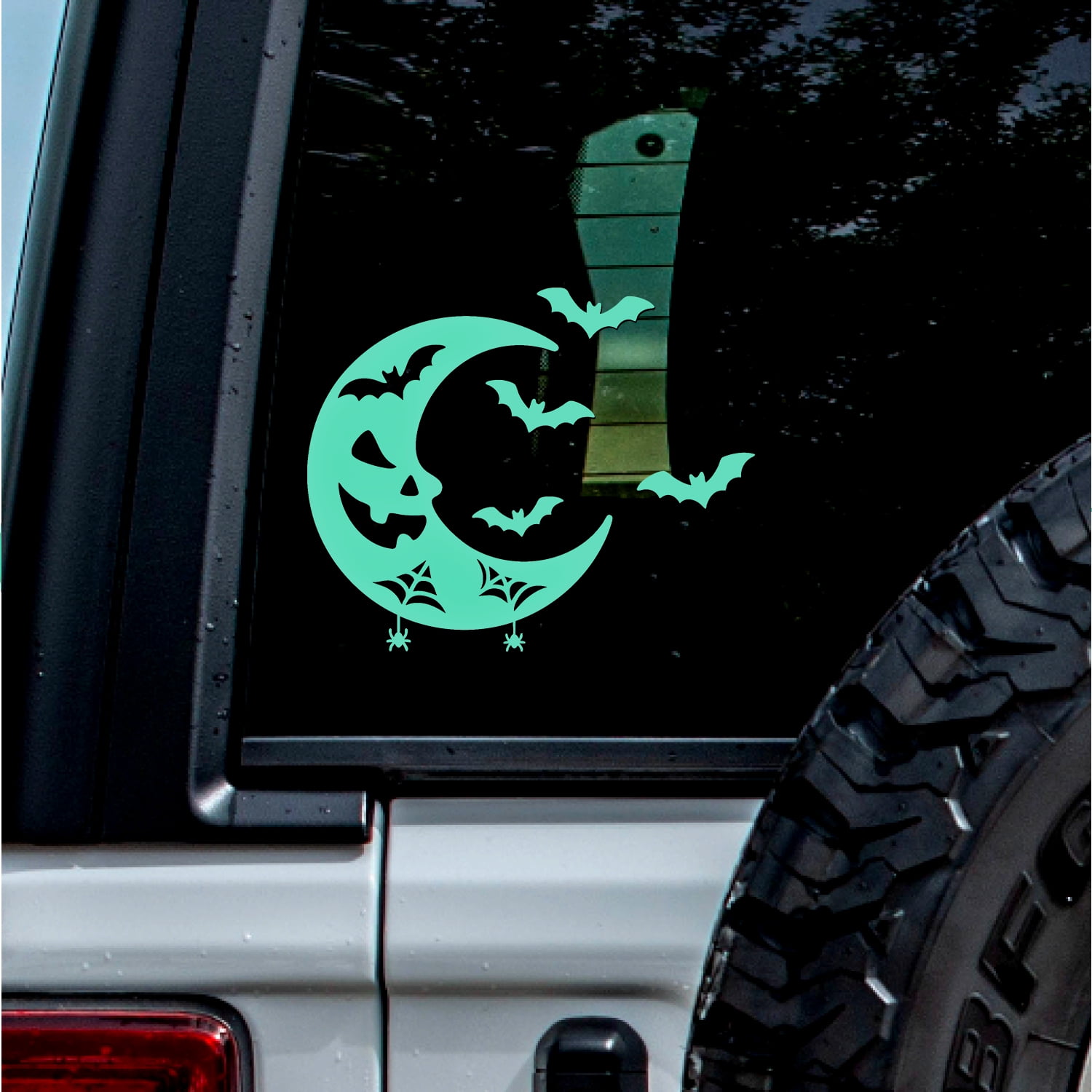 2 Pcs - No Background - Waterproof Car Sticker Decal of Moon Bats ...