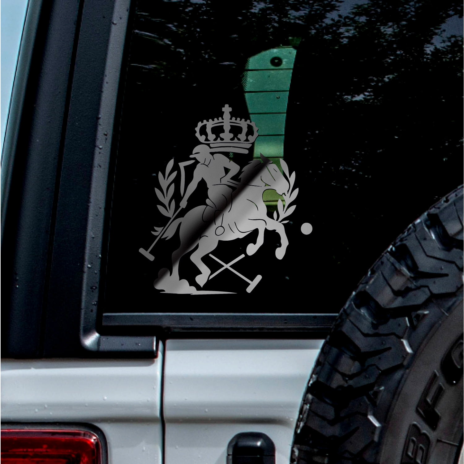 2 Pcs - No Background - Waterproof Car Sticker Decal of Polo Player ...