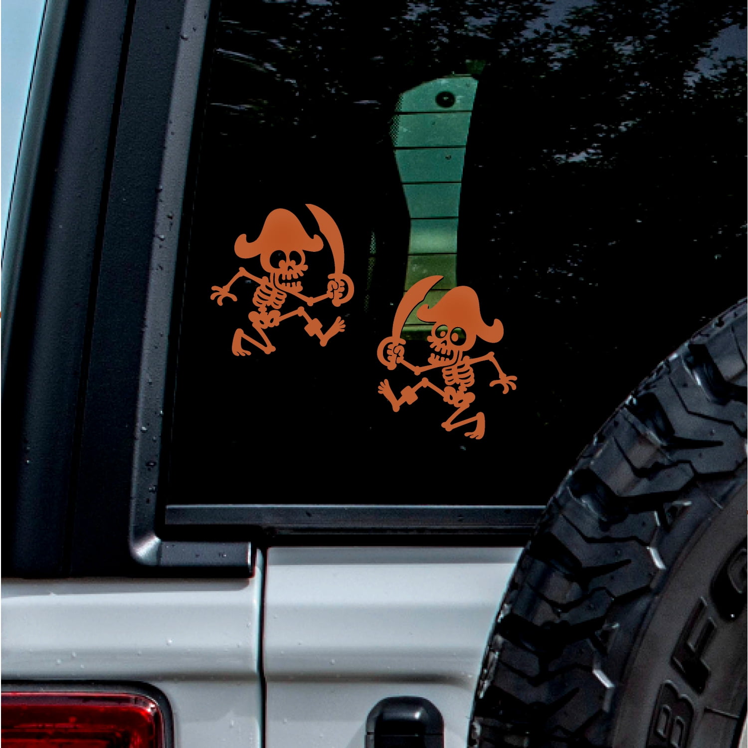 2 Pcs - No Background - Waterproof Car Sticker Decal of Skeleton Sword ...