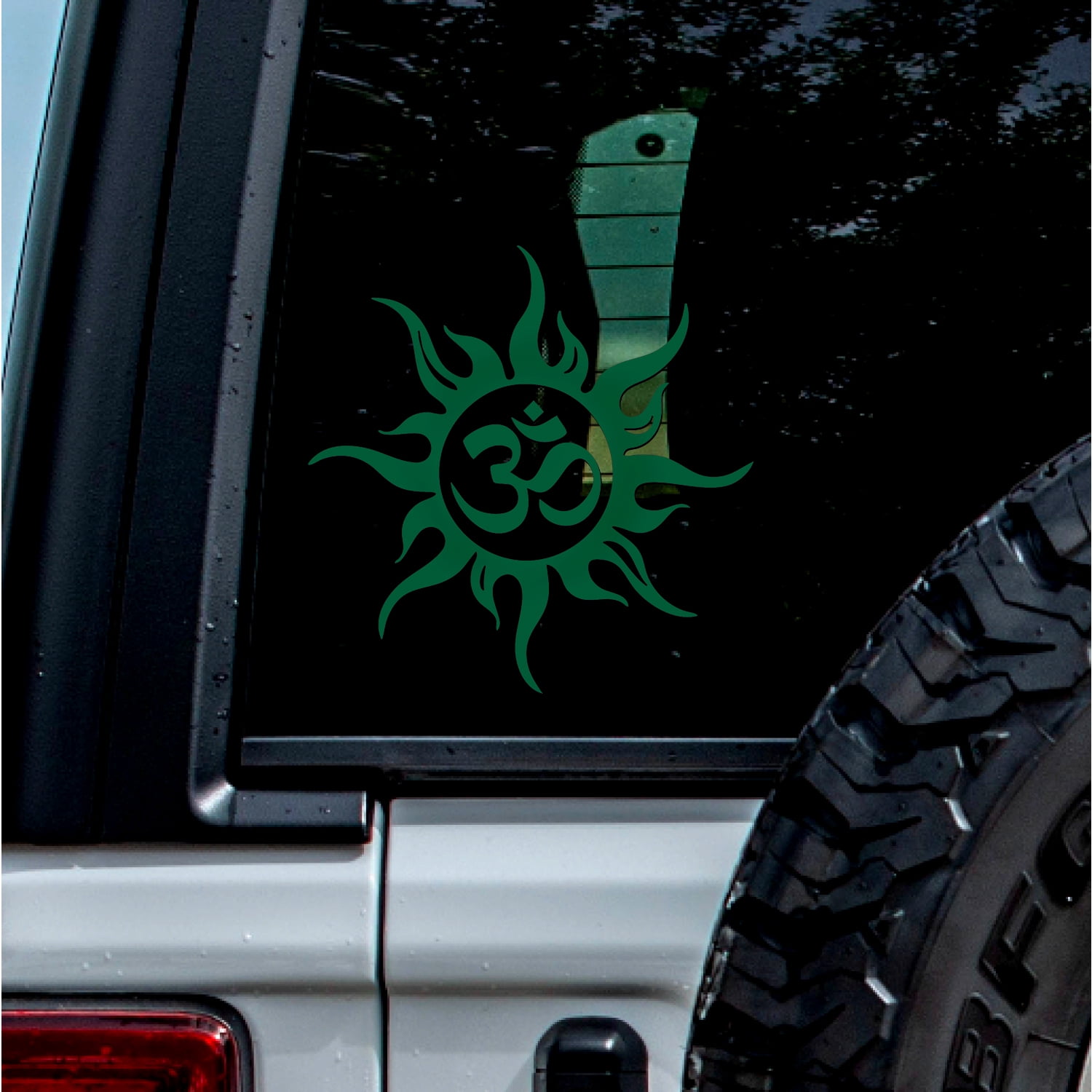 2 Pcs - No Background - Waterproof Car Sticker Decal of Sun Symbol Om ...