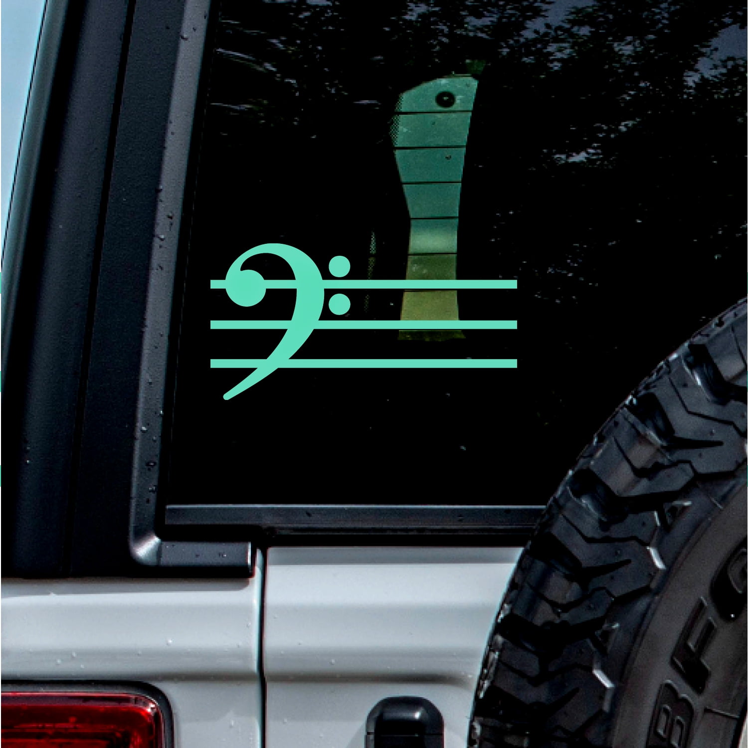 2 Pcs - No Background - Waterproof Car Sticker Decal of Treble Clef ...