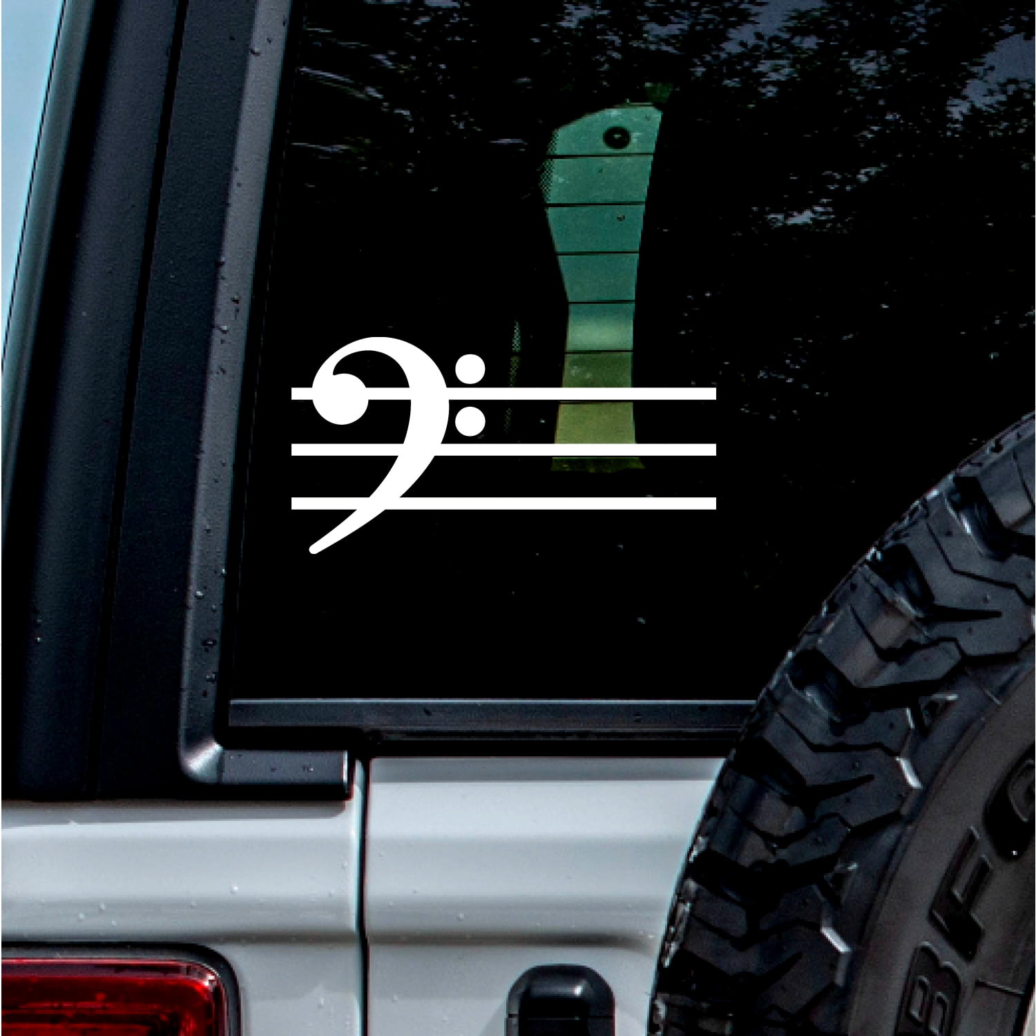 2 Pcs - No Background - Waterproof Car Sticker Decal of Treble Clef ...