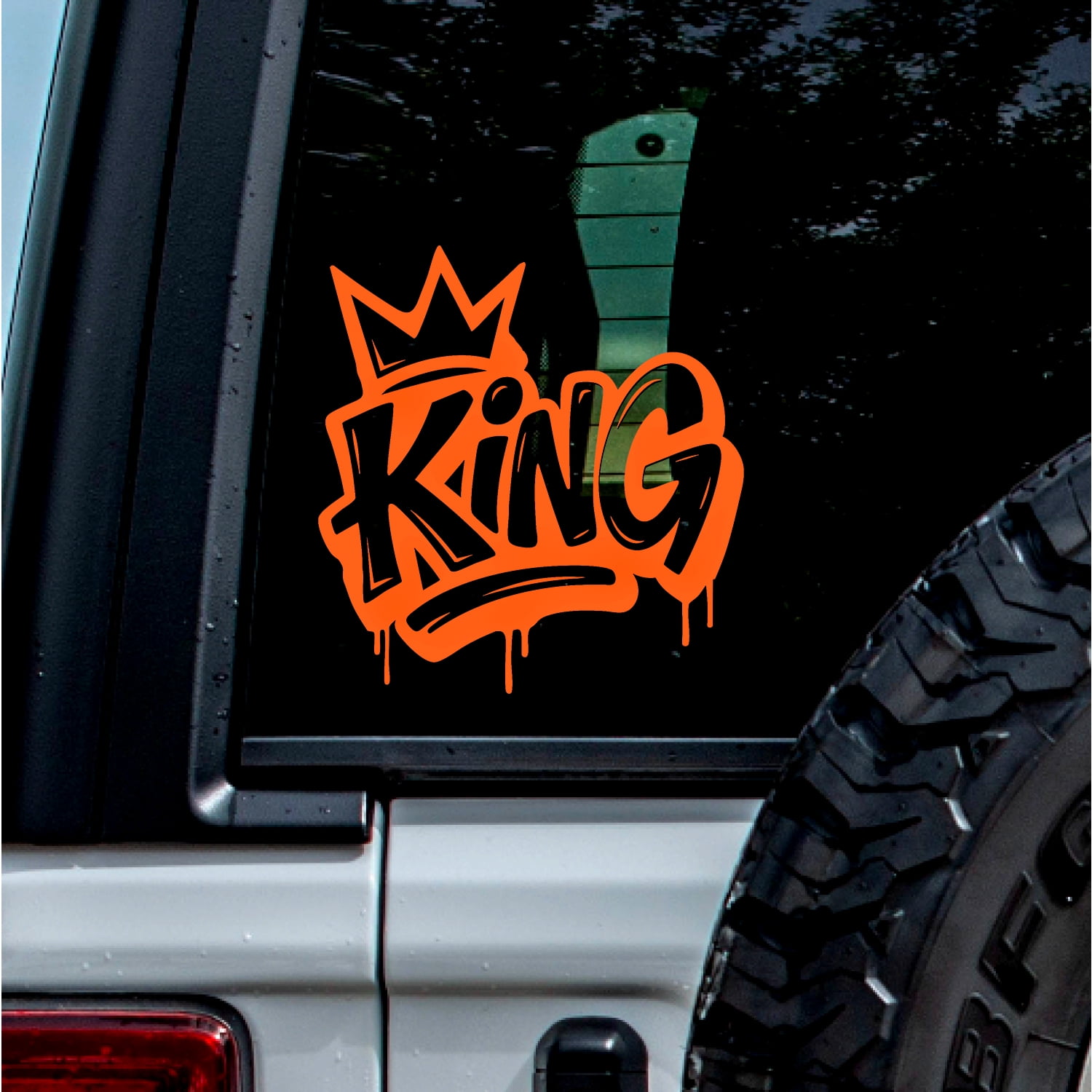 2 Pcs - No Background - Waterproof Car Sticker Decal of Vinyl King ...